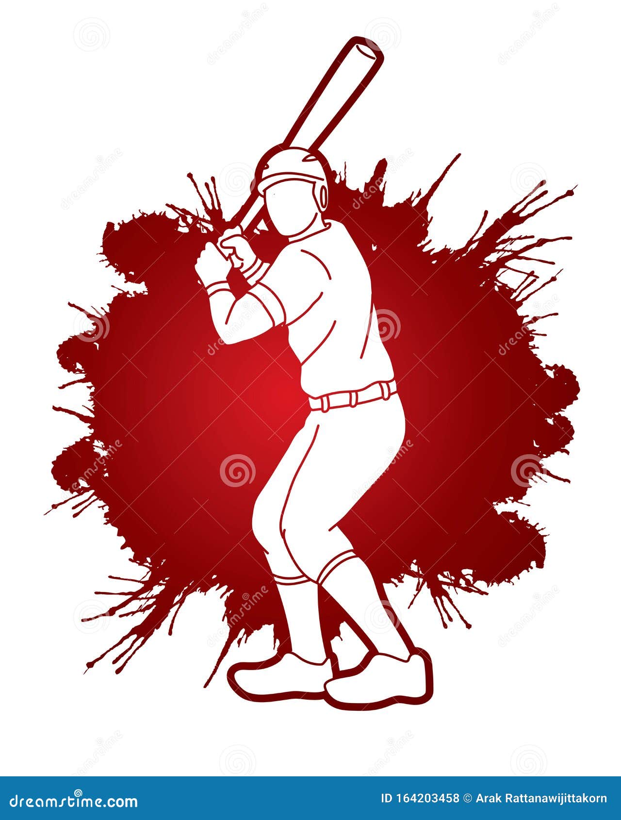 Baseball Player Action Cartoon Sport Graphic Stock Vector ...