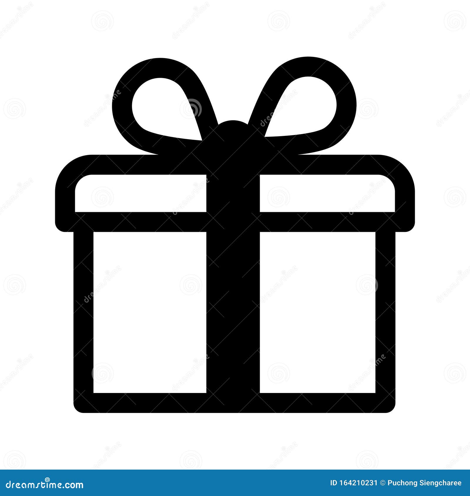 Gift Icon. Gift Box Vector Sign. Present Flat Linear Symbol Stock ...