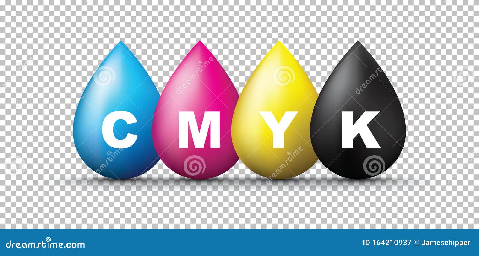 Cmyk ink splashes stock vector. Illustration of design - 164210937