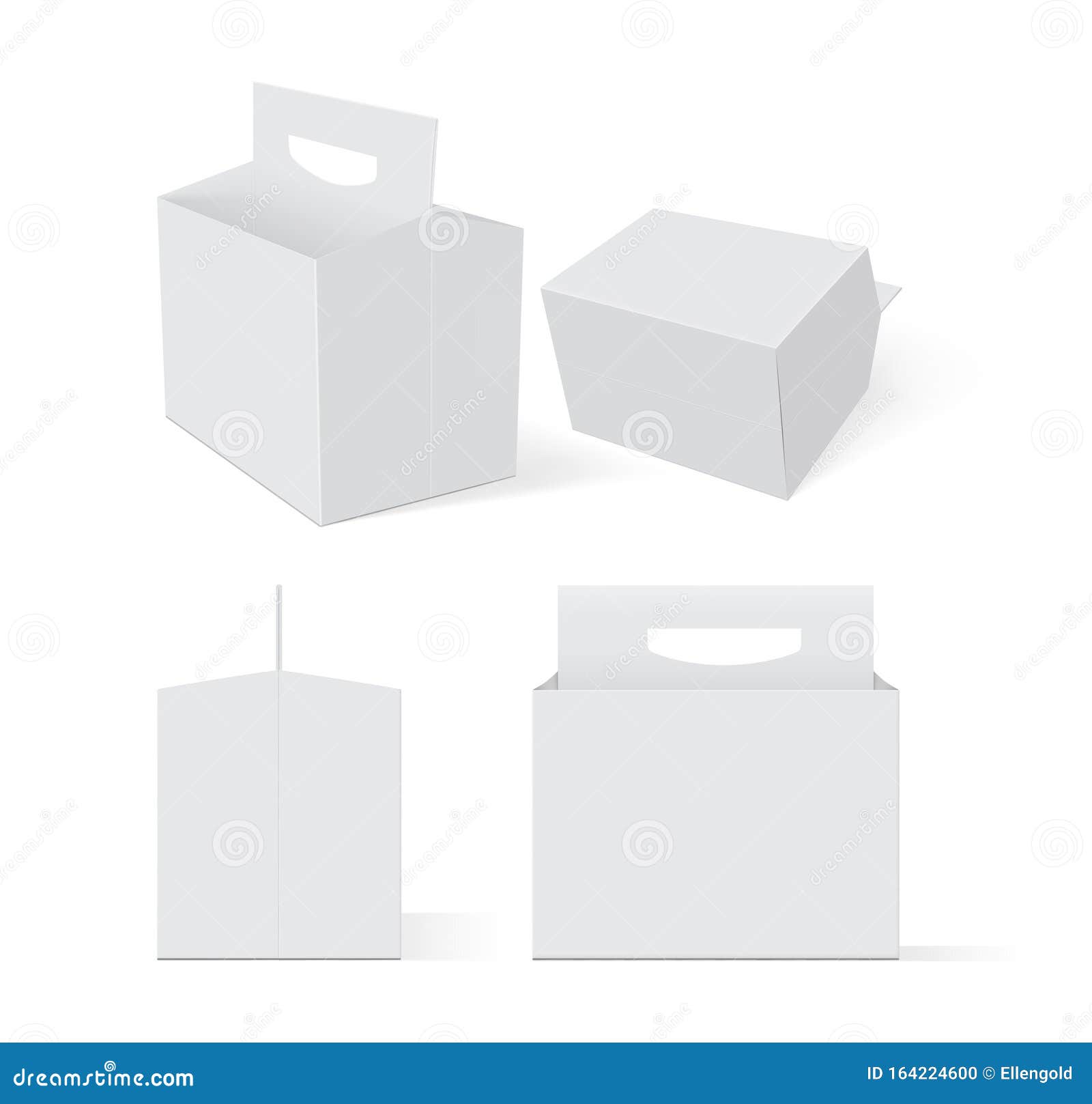 Empty White Box Beer Packaging on a White Background Vector Stock ...