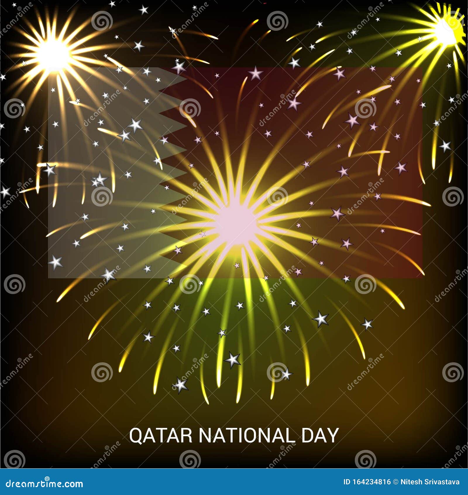 Qatar National Day stock illustration. Illustration of arab - 164234816
