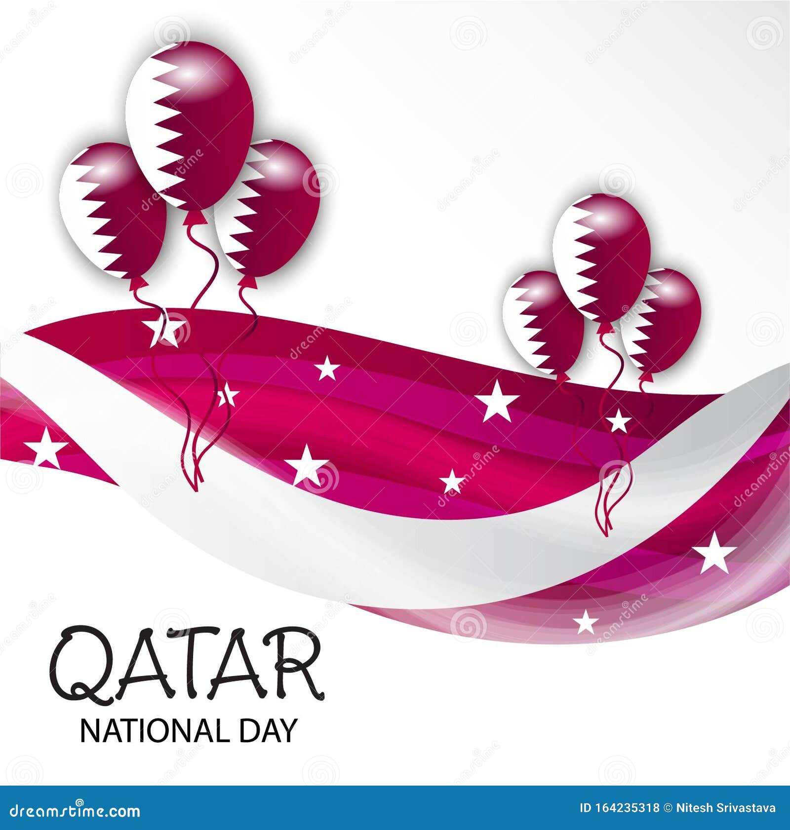 Qatar National Day stock illustration. Illustration of maroon - 164235318