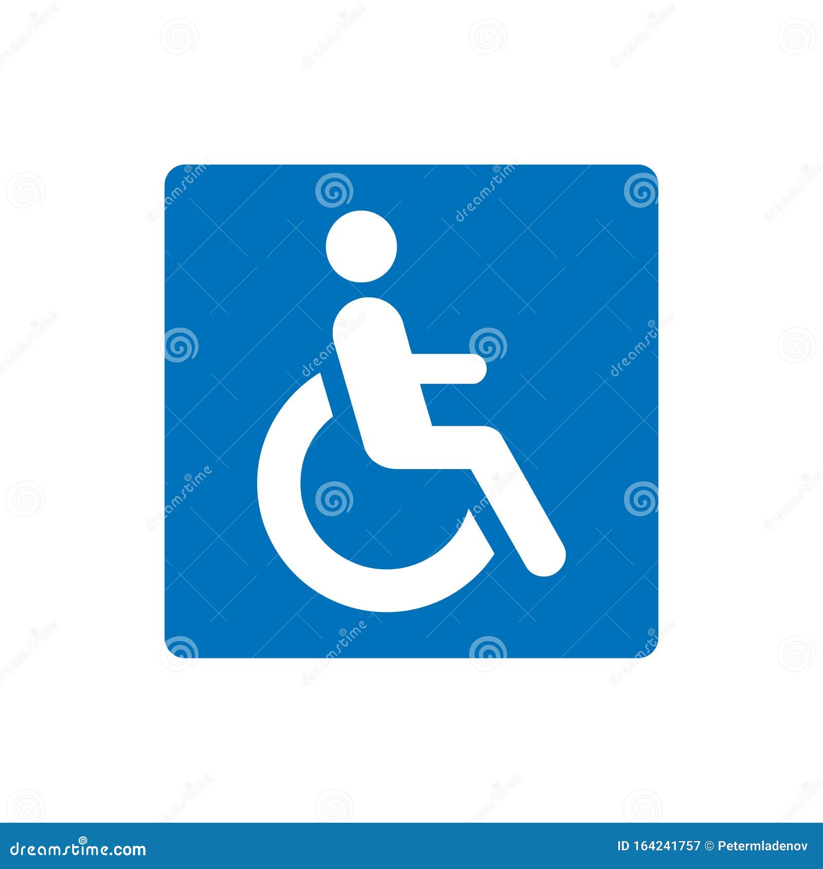 Wheelchair, Handicapped, Accessibility Parking, Access Sign in Flat ...