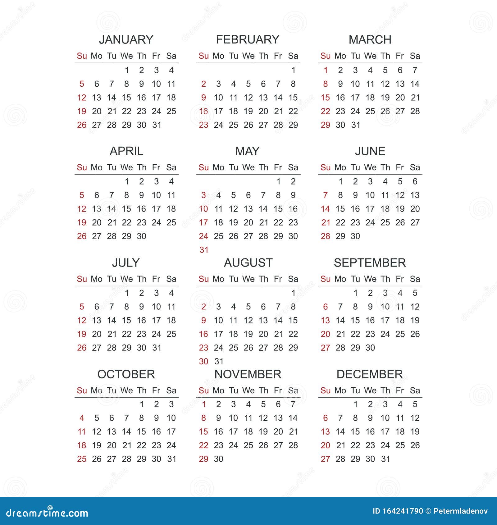 2021 Weekly Planning Calendar Colorful Set Calendar With Week Numbers