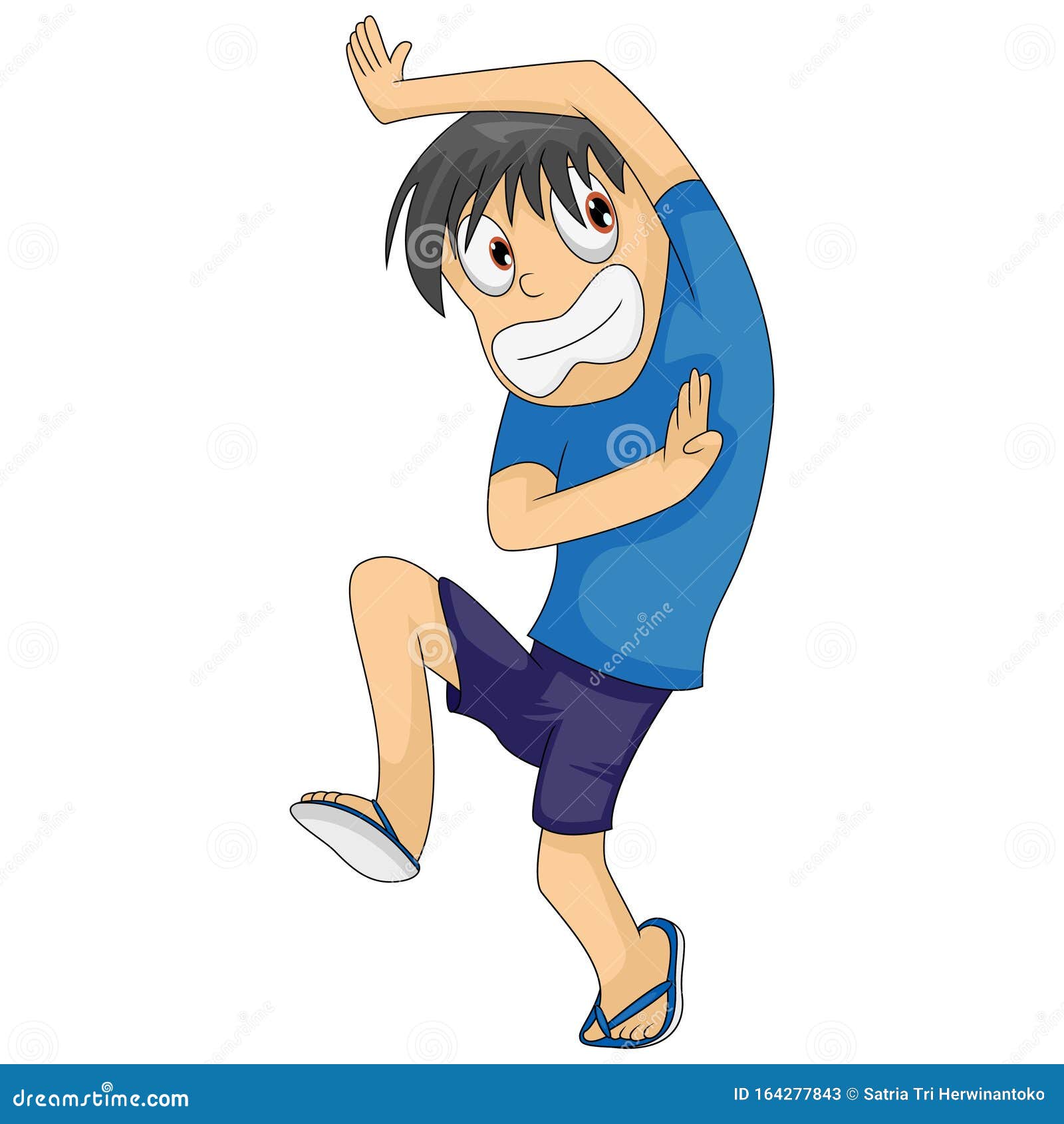 A Man Afraid Vector Cartoon | CartoonDealer.com #164277843