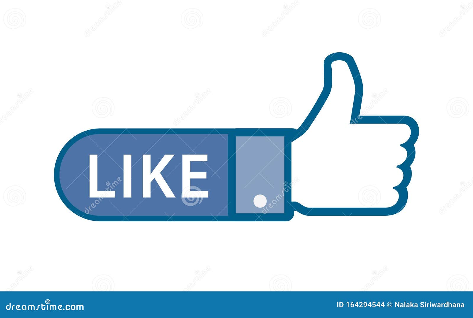Facebook Thumb Like Button. Editorial Stock Image - Illustration of ...