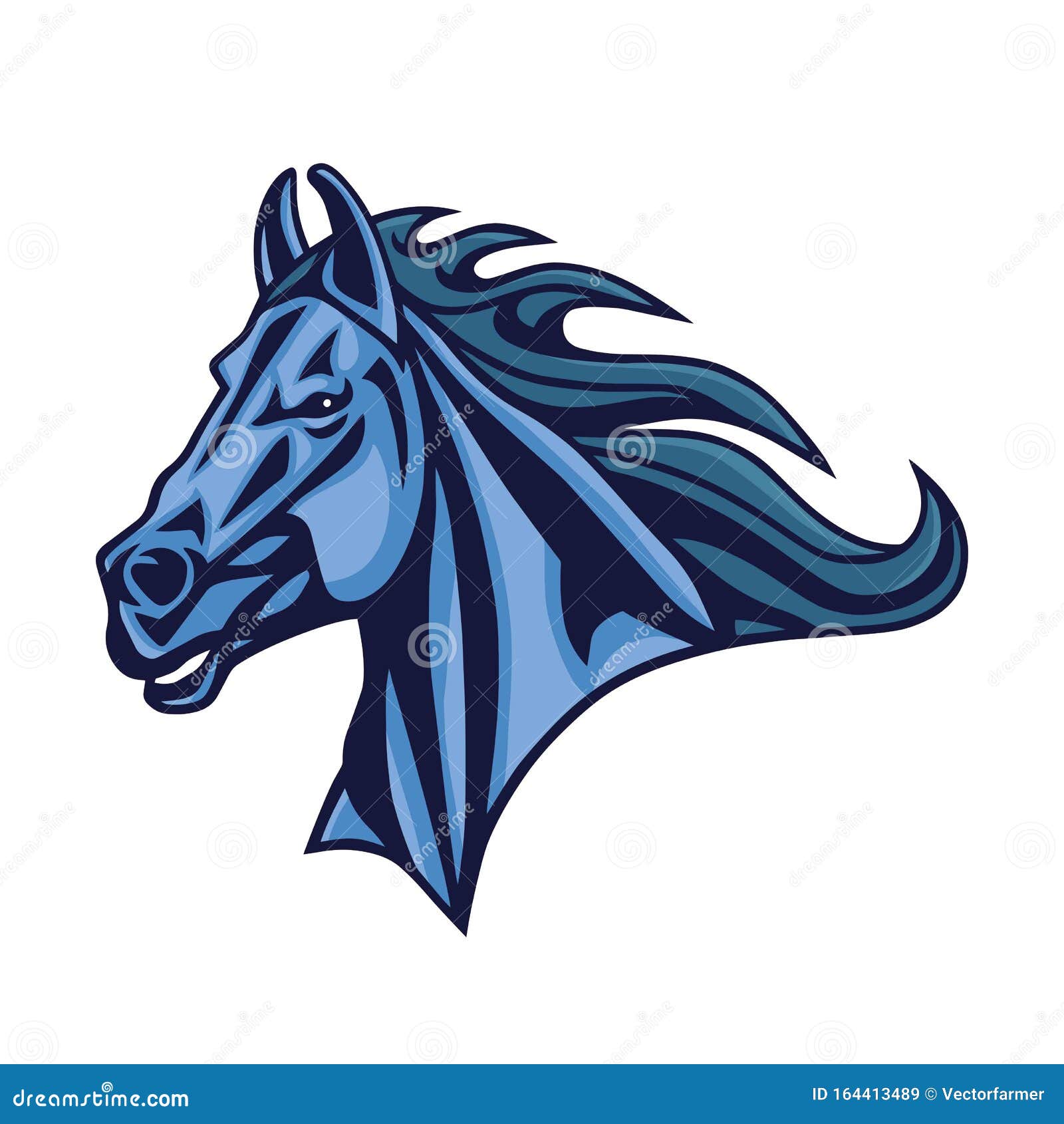 Angry Horse Head Logo