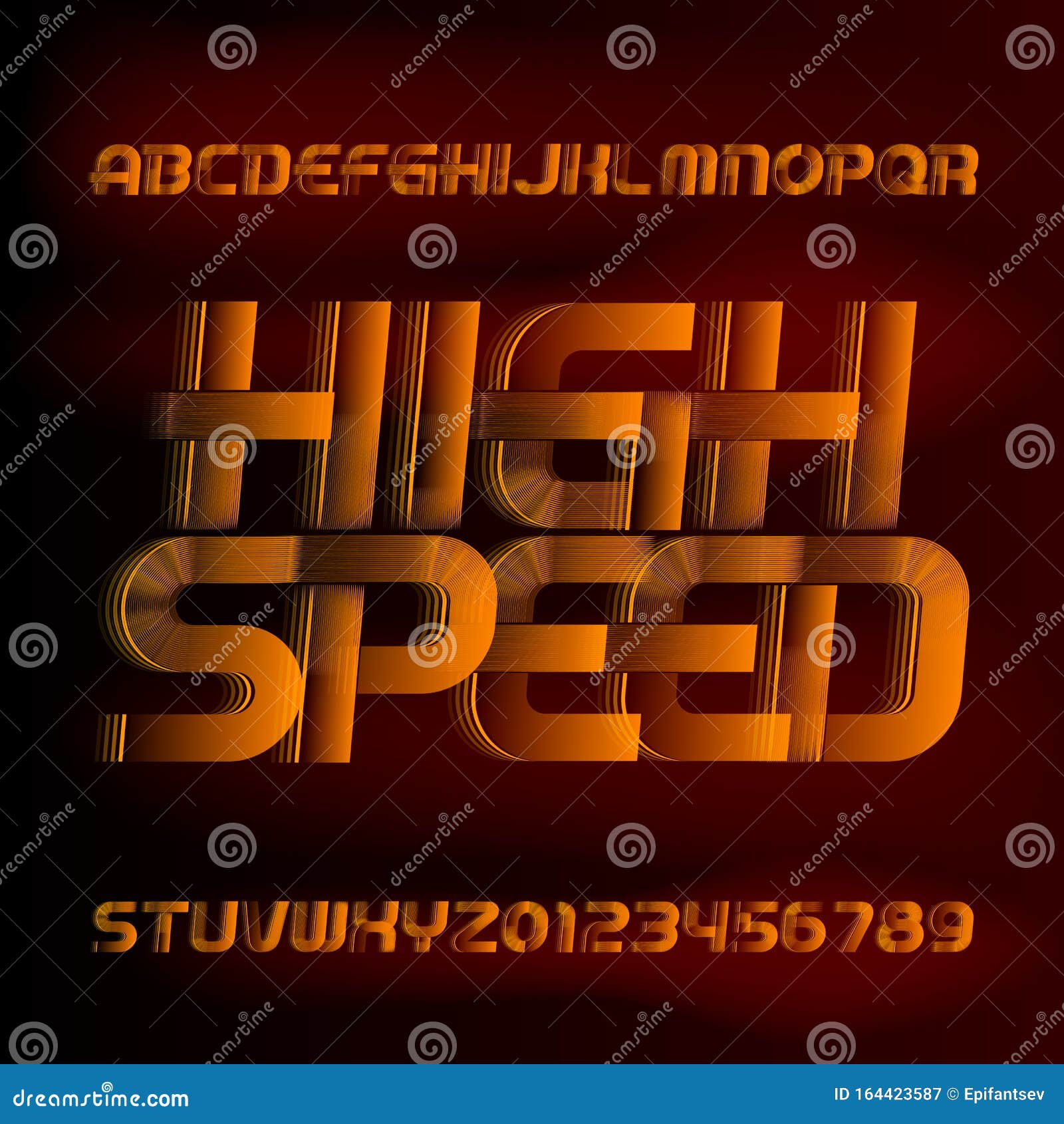 Numbers With Blurred Edges, Fluted Glass Style. Pixel Numbers. Set Of ...