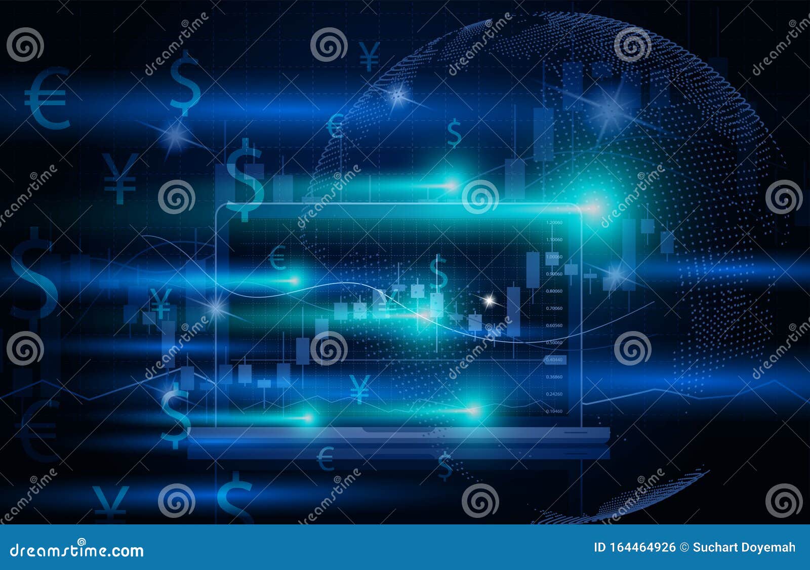 Forex Trading Signals Vector Illustration. Investment Strategies and ...