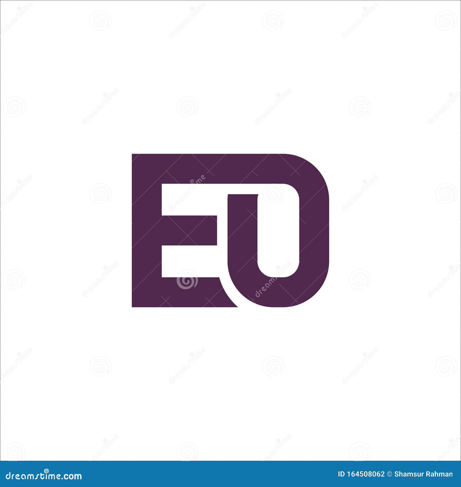 Eo Letter Vector Logo. E Letter Vector Logo Stock Vector - Illustration ...