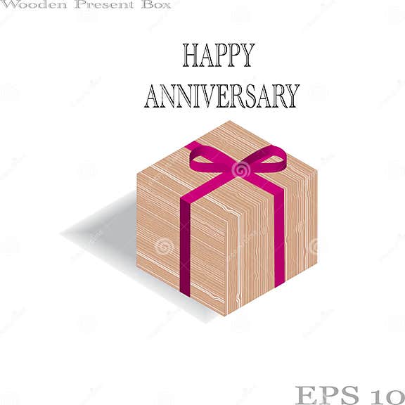 Beautiful Wooden Present Box Template Stock Vector - Illustration of ...