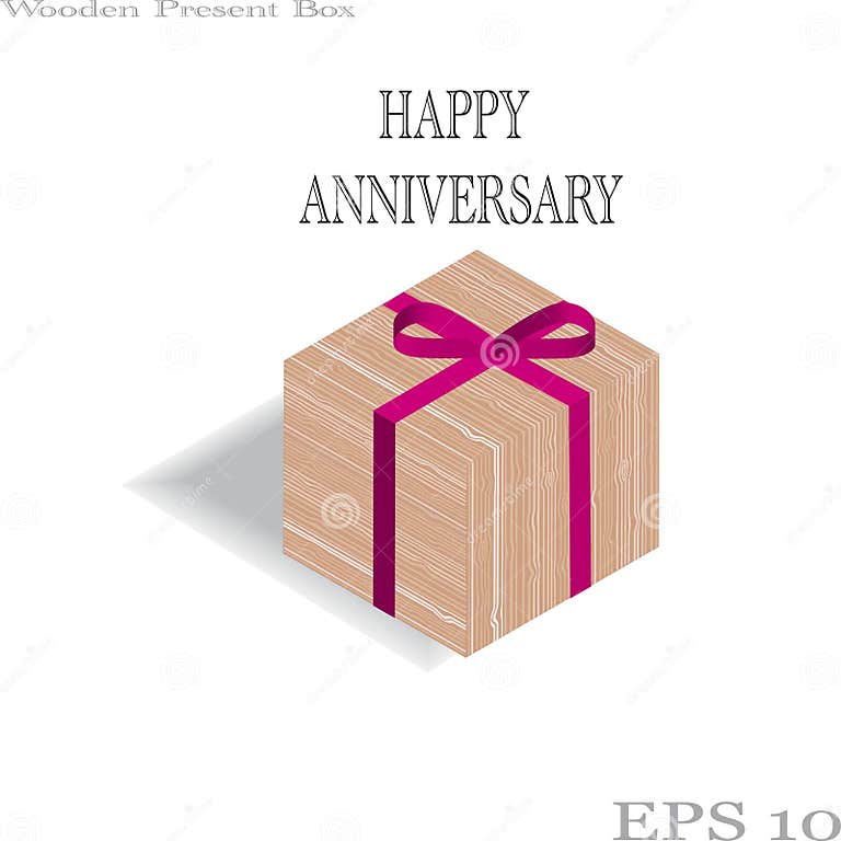 Beautiful Wooden Present Box Template Stock Vector - Illustration of ...