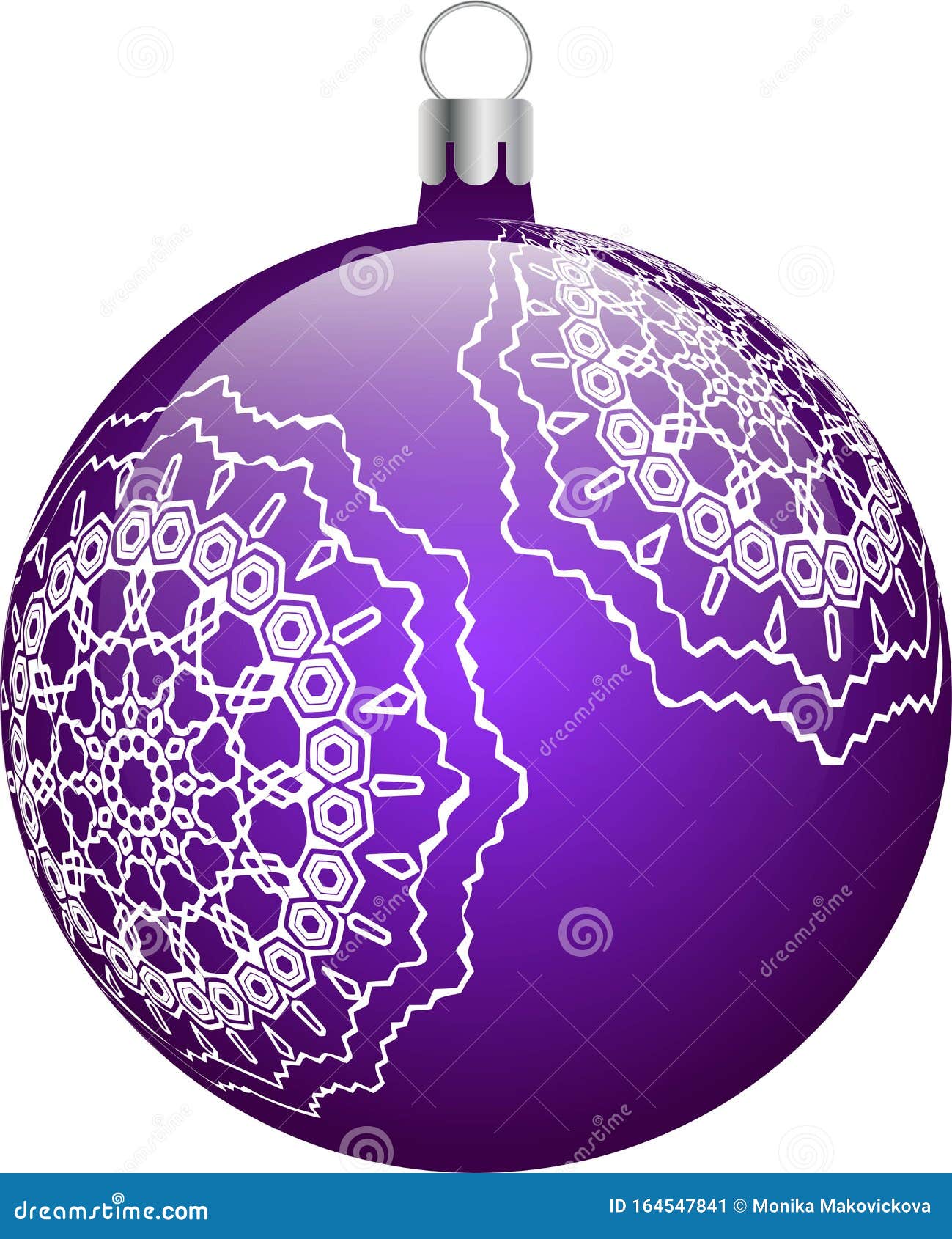 Christmas violet ball stock vector. Illustration of realistic - 164547841