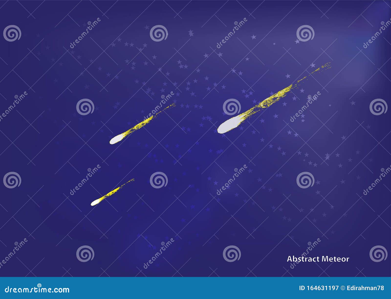 Abstract Falling Meteor Background in the Sky at Night Stock Vector ...