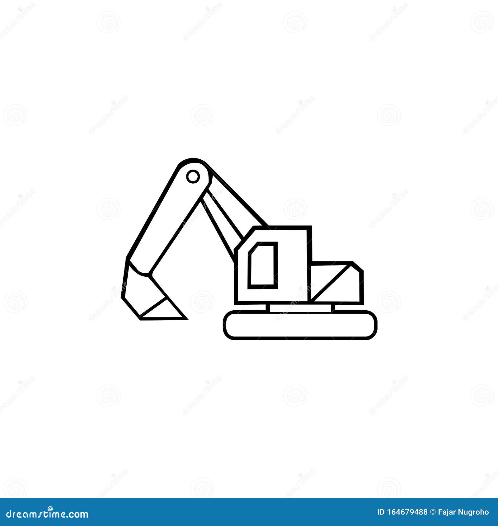 Excavator Icon Trendy and Modern Excavator Symbol for Logo Stock Vector ...