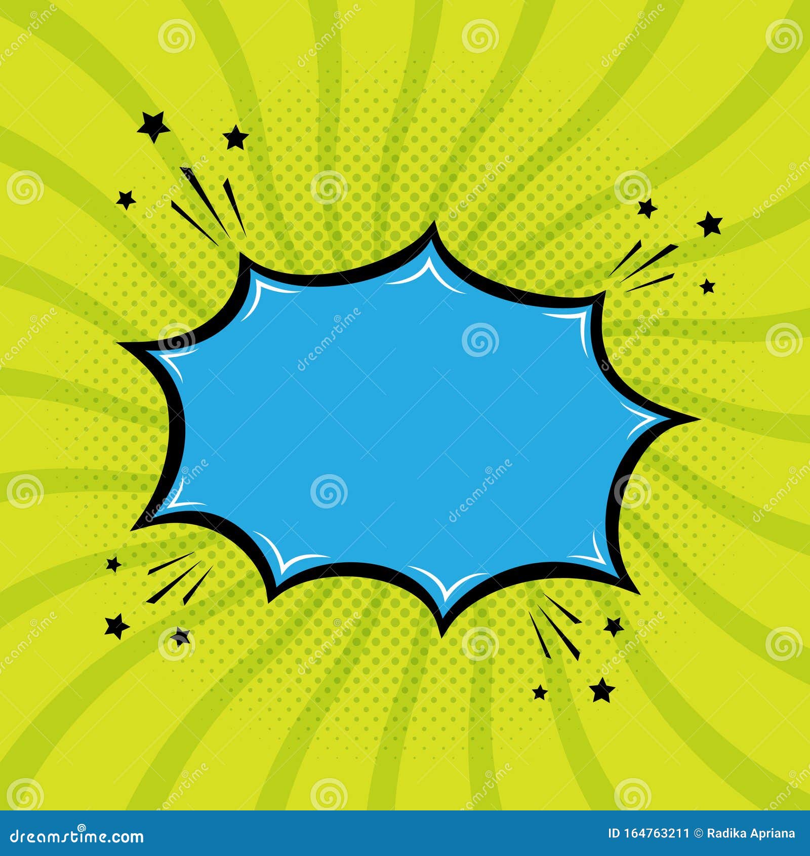 Balloon Speech Blank with Green Blue Stock Vector - Illustration of ...