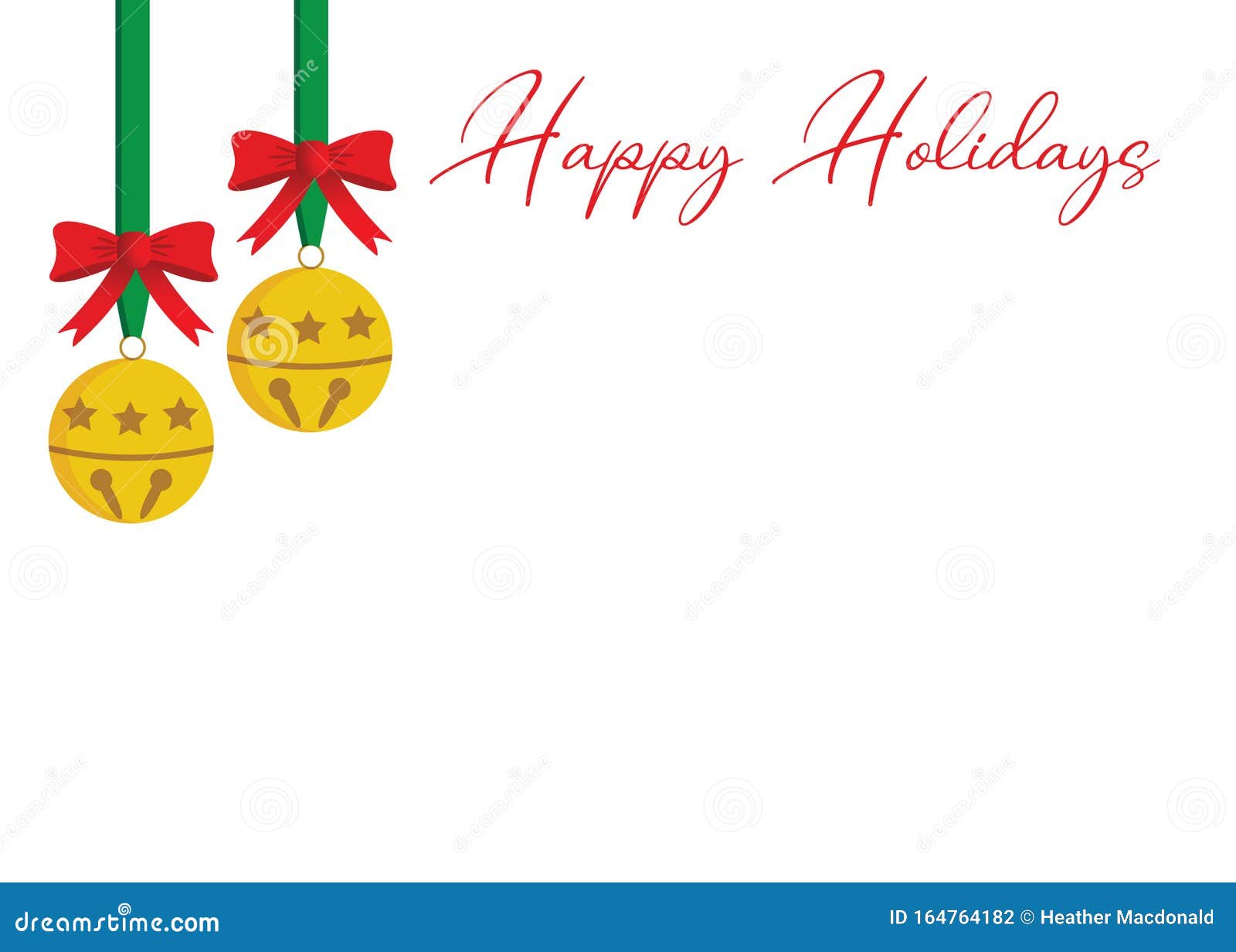 Sleigh Jingle Bells Happy Holidays on a White Background To Add Your ...