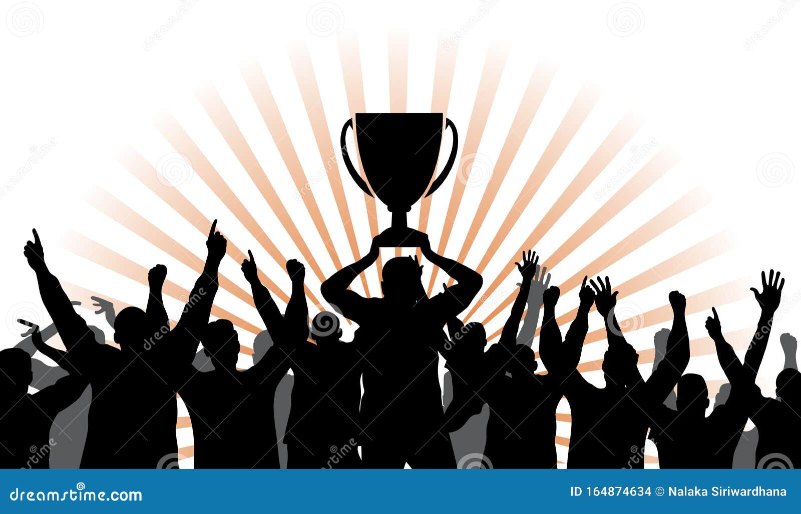 Championship Team Celebration. Stock Vector - Illustration of drawings ...