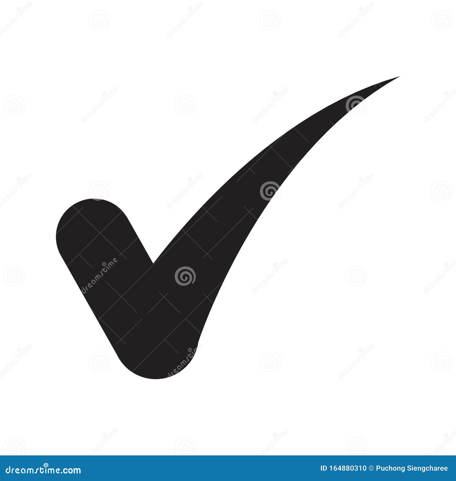 Check Mark Icon in Trendy Flat Style Stock Vector - Illustration of ...
