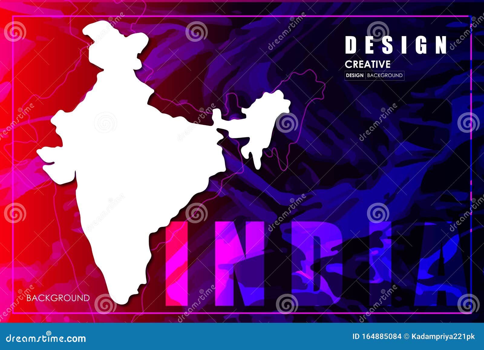 India Map From Abstract Futuristic Hexagonal Shapes, Lines, Points ...