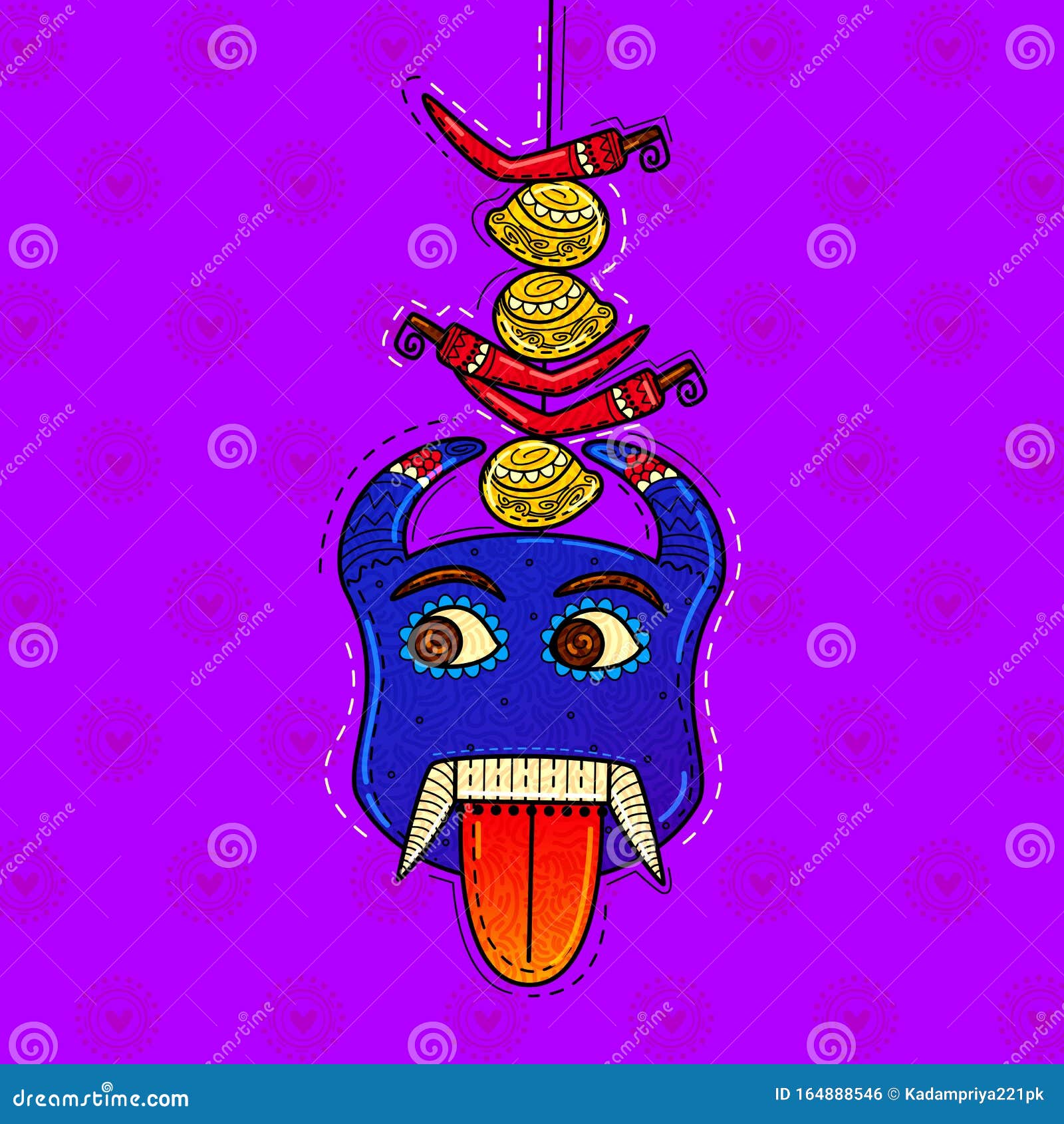 Indian Hanging Puppets King And Queen Vector Illustration ...