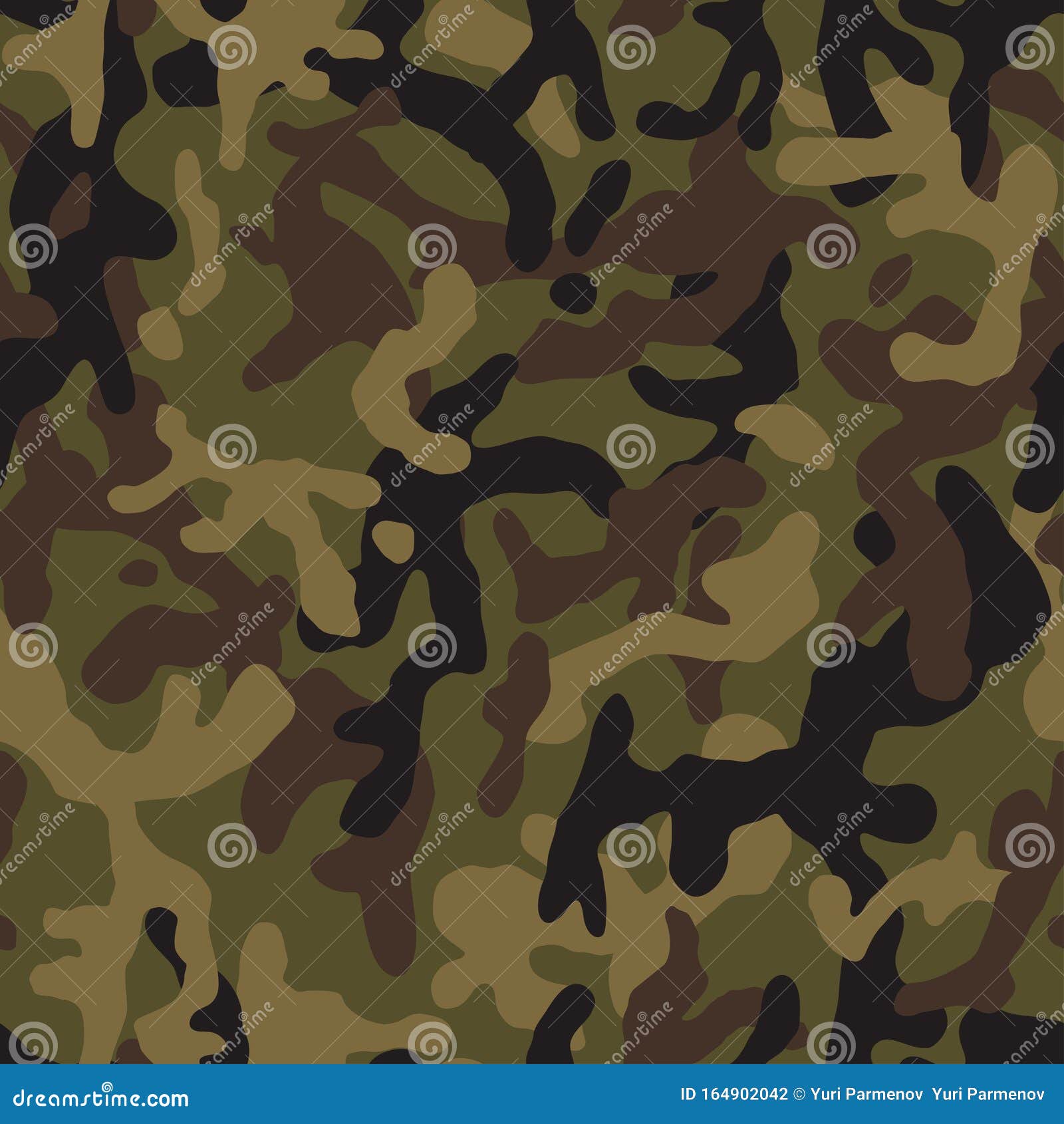 Camouflage Pattern, Military Background, Camo Seamless Vector Stock ...