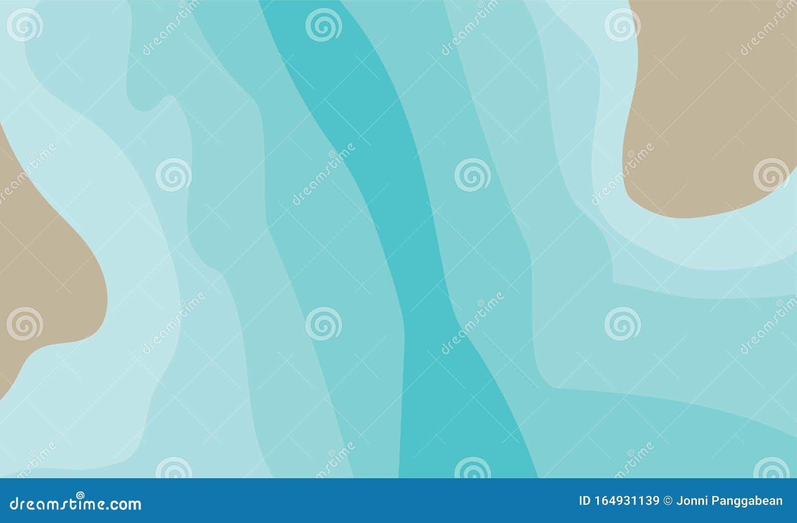 Abstract Wave Background in a Minimalist Blue Color Stock Vector ...