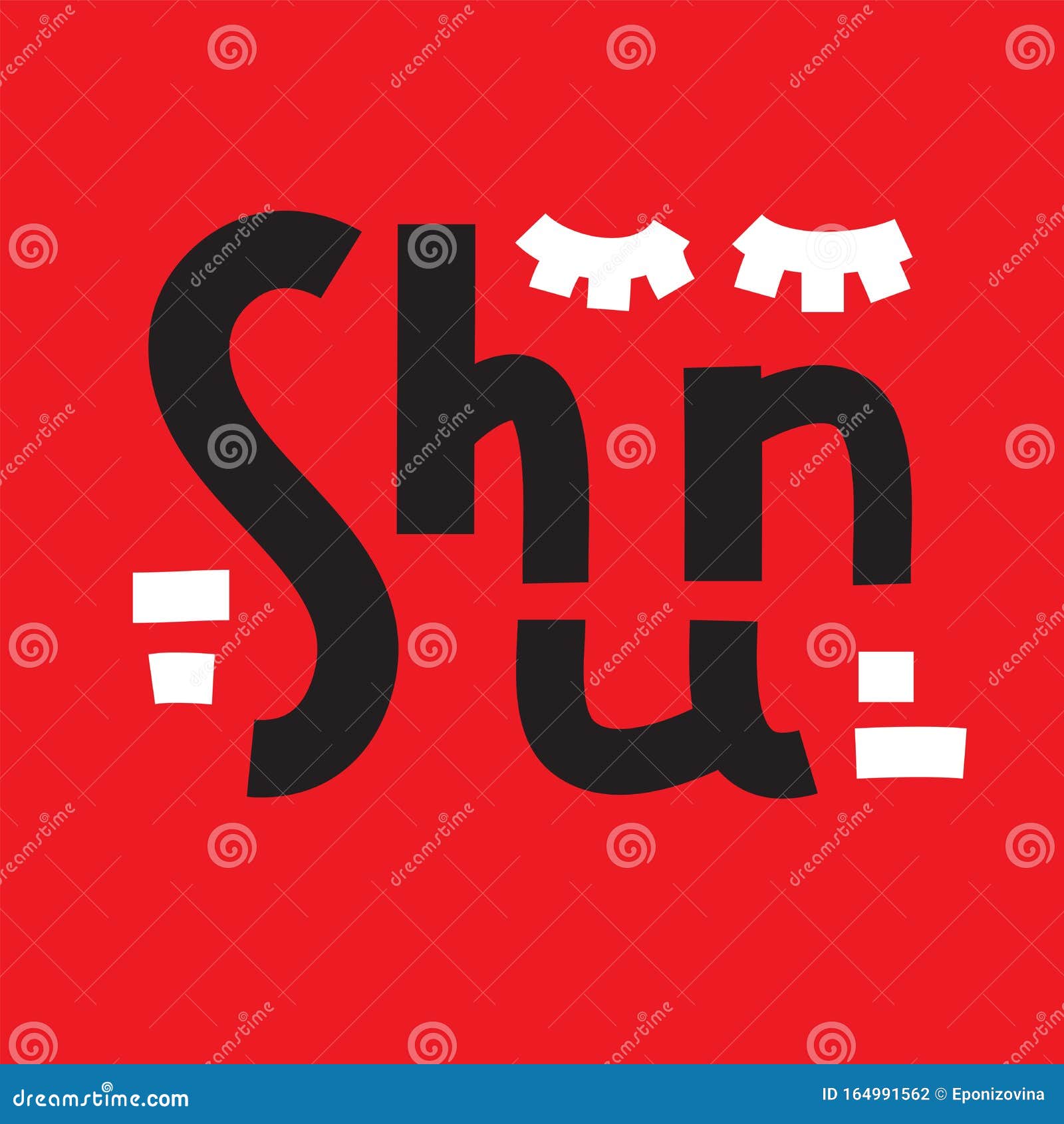 Shun - Inspire Motivational Quote. Hand Drawn Lettering Stock ...