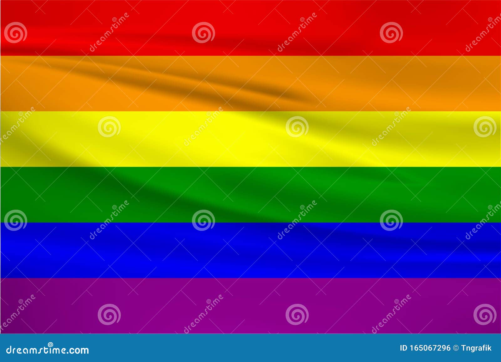 Illustration of a Waving Flag of the Lgbt Stock Vector - Illustration ...
