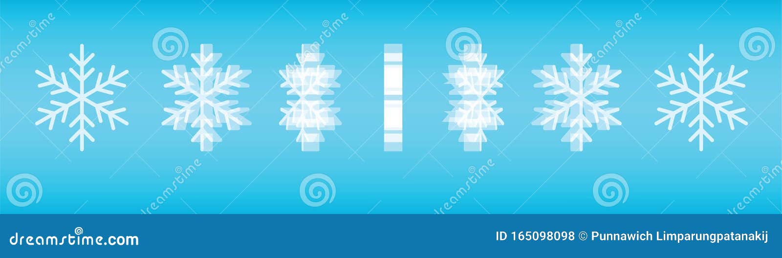 3D Snowflakes Spinning Icons Vector Stock Vector - Illustration of ...