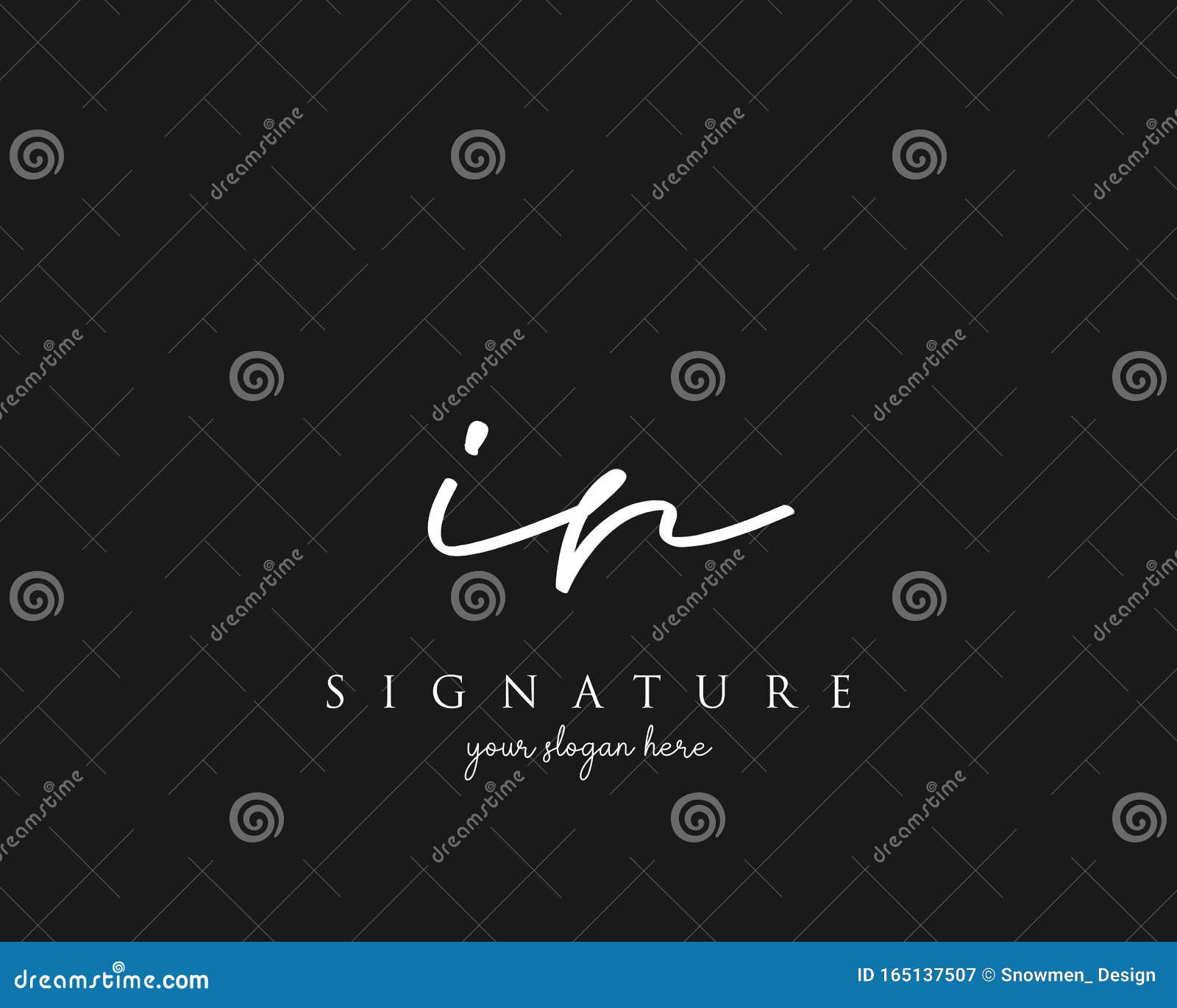 IR Initial Handwriting Signature Logo Template Vector. Stock Vector ...