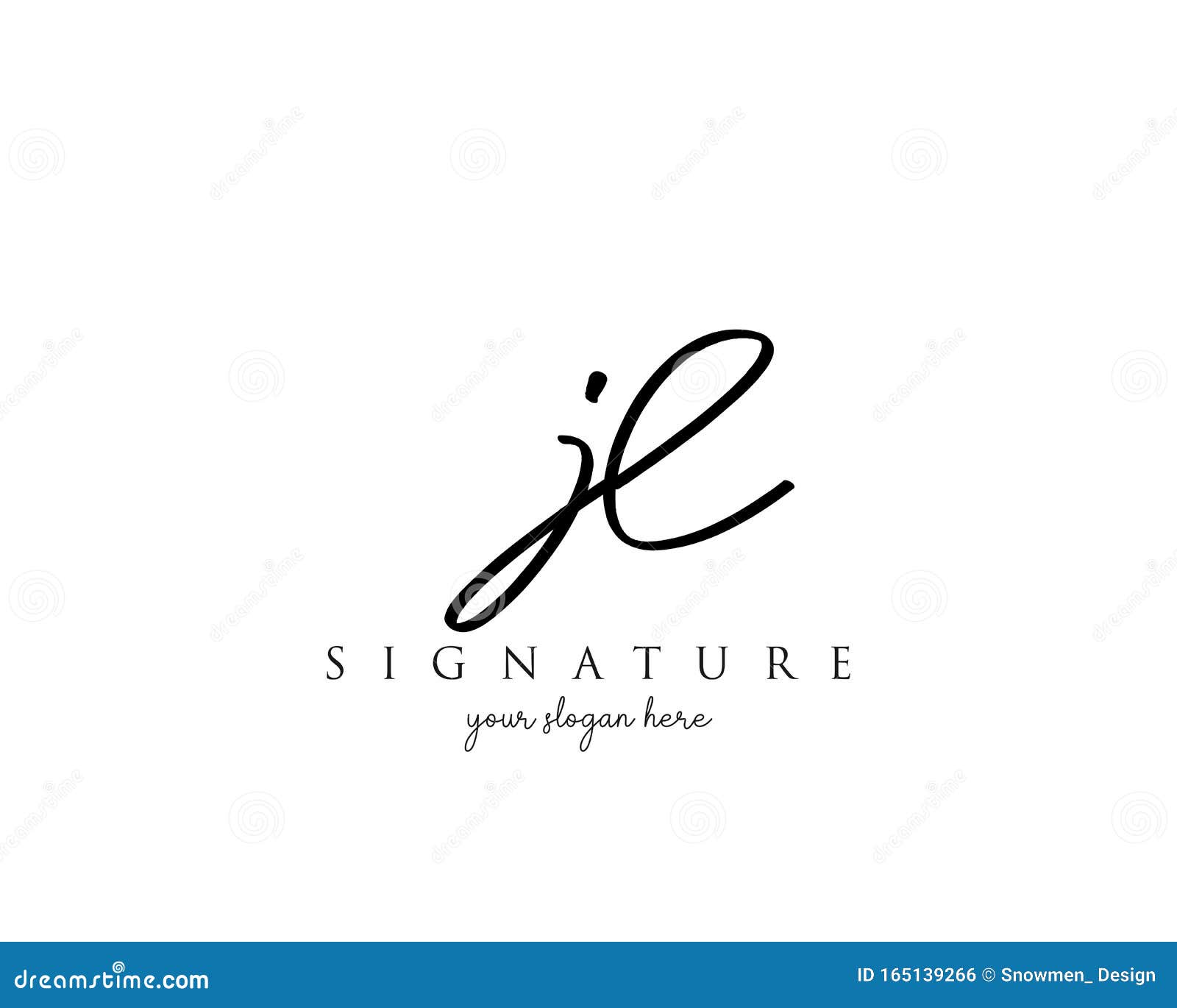 JL Initial Handwriting Signature Logo Template Vector. Stock Vector ...