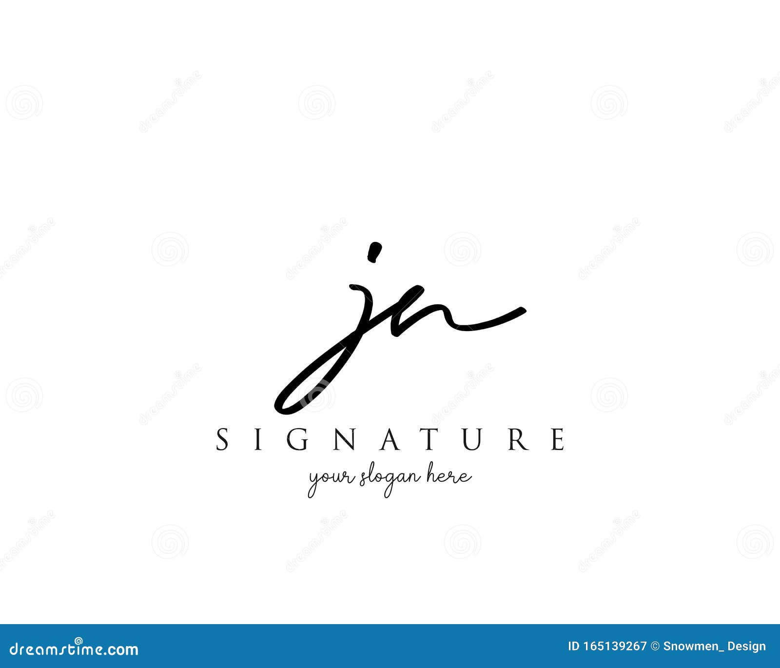 JN Initial Handwriting Signature Logo Template Vector. Stock Vector ...