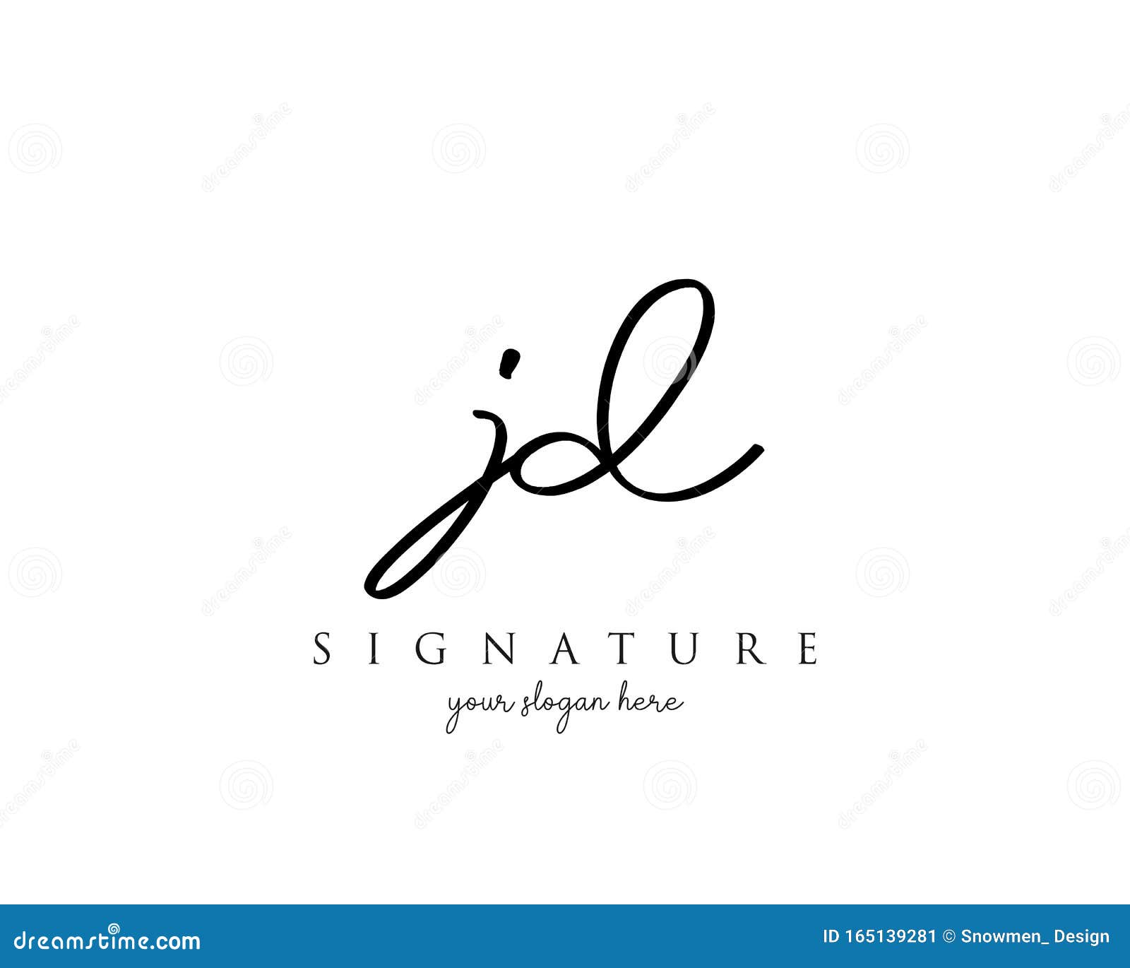 JD Initial Handwriting Signature Logo Template Vector. Stock Vector ...
