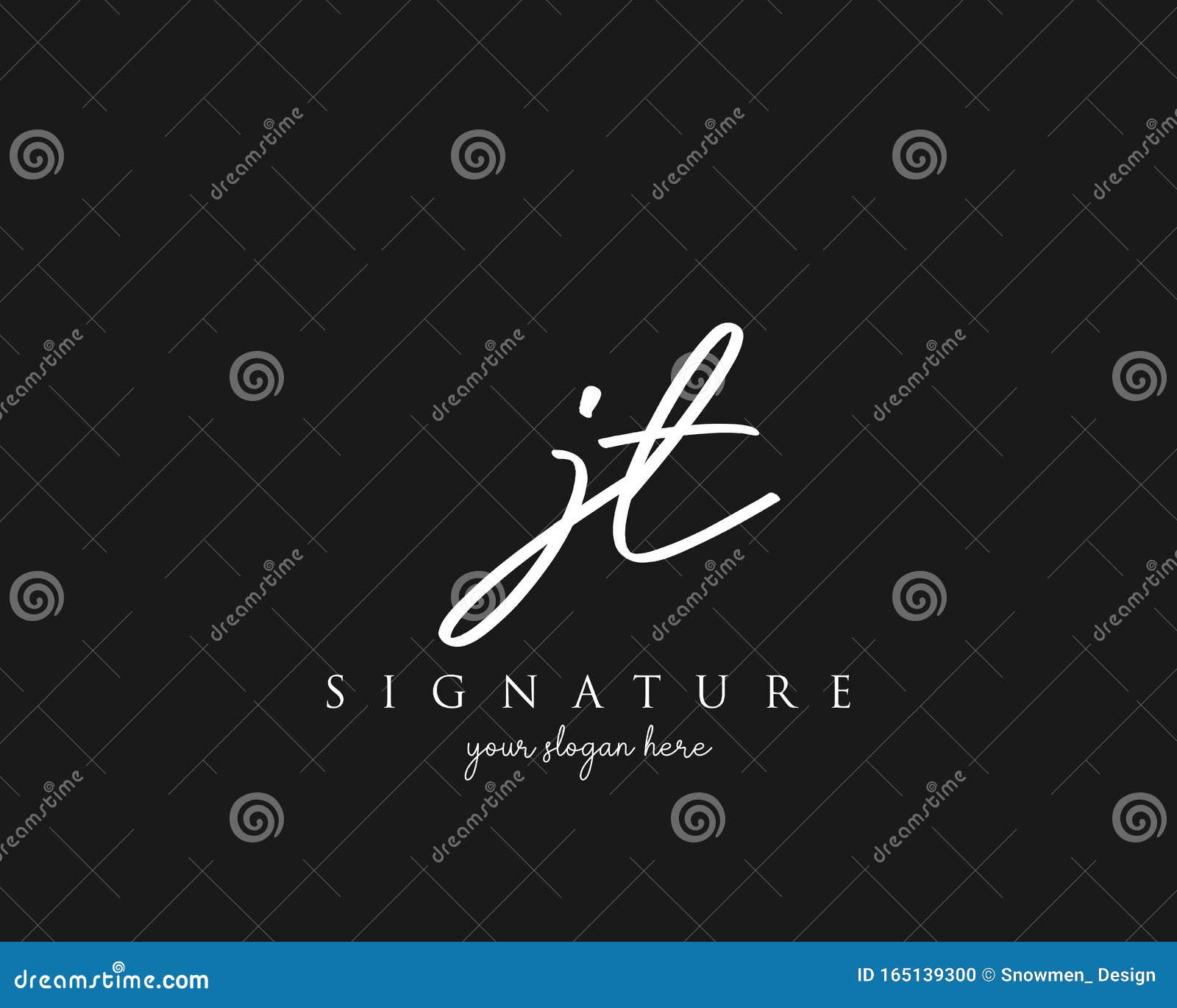 JT Initial Handwriting Signature Logo Template Vector. Stock Vector ...