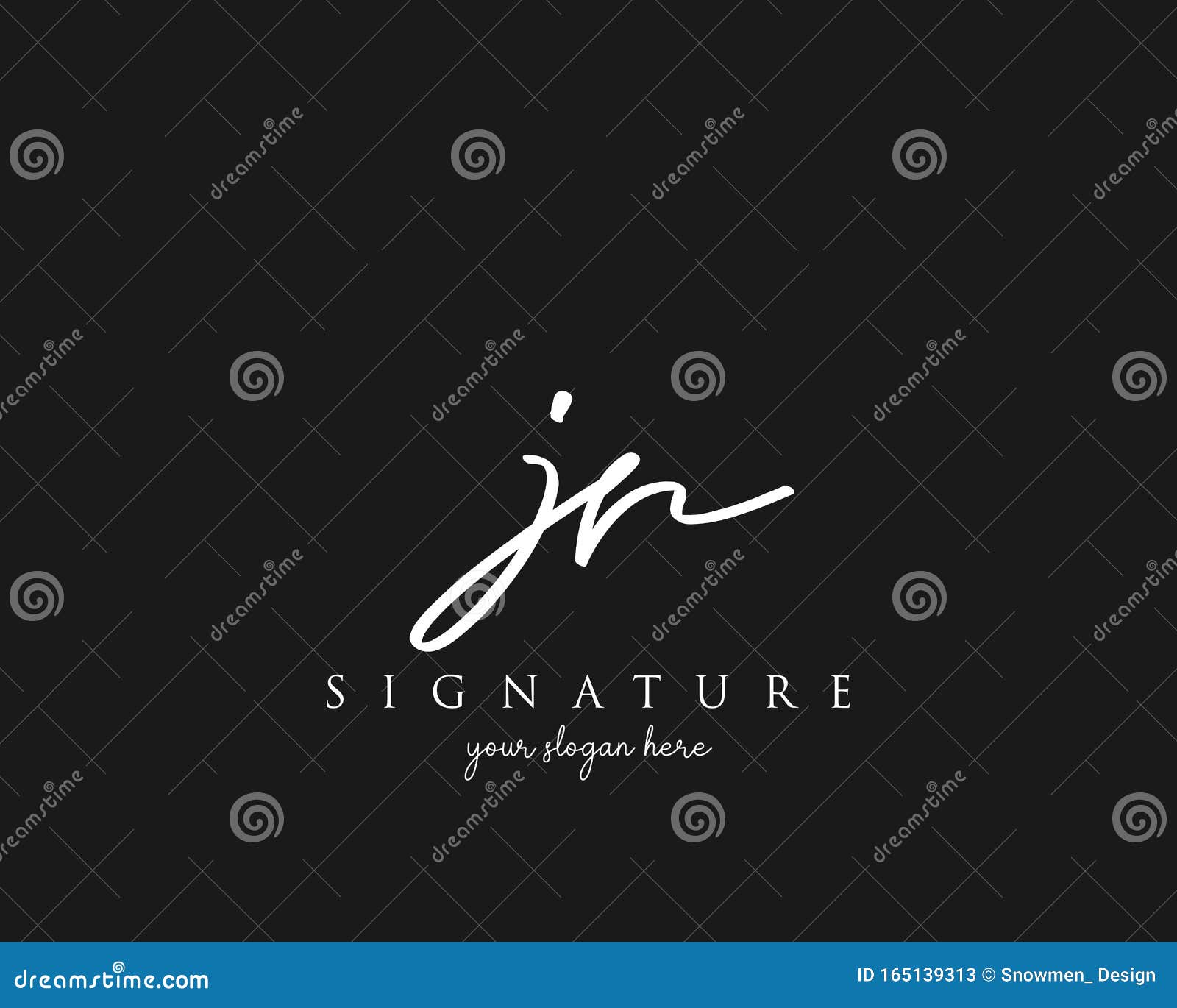 JR Initial Handwriting Signature Logo Template Vector. Stock Vector ...