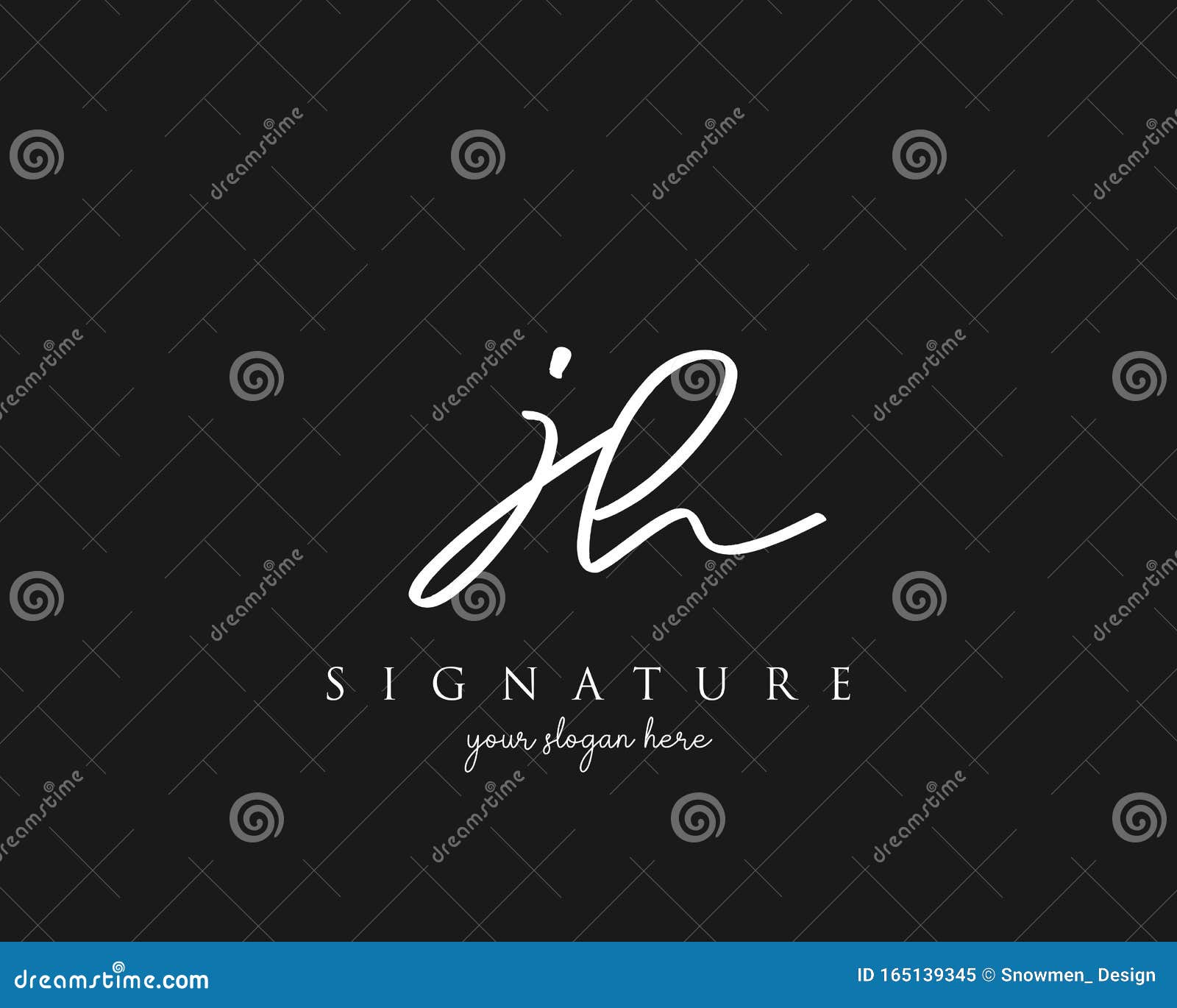 JH Initial Handwriting Signature Logo Template Vector. Stock Vector ...