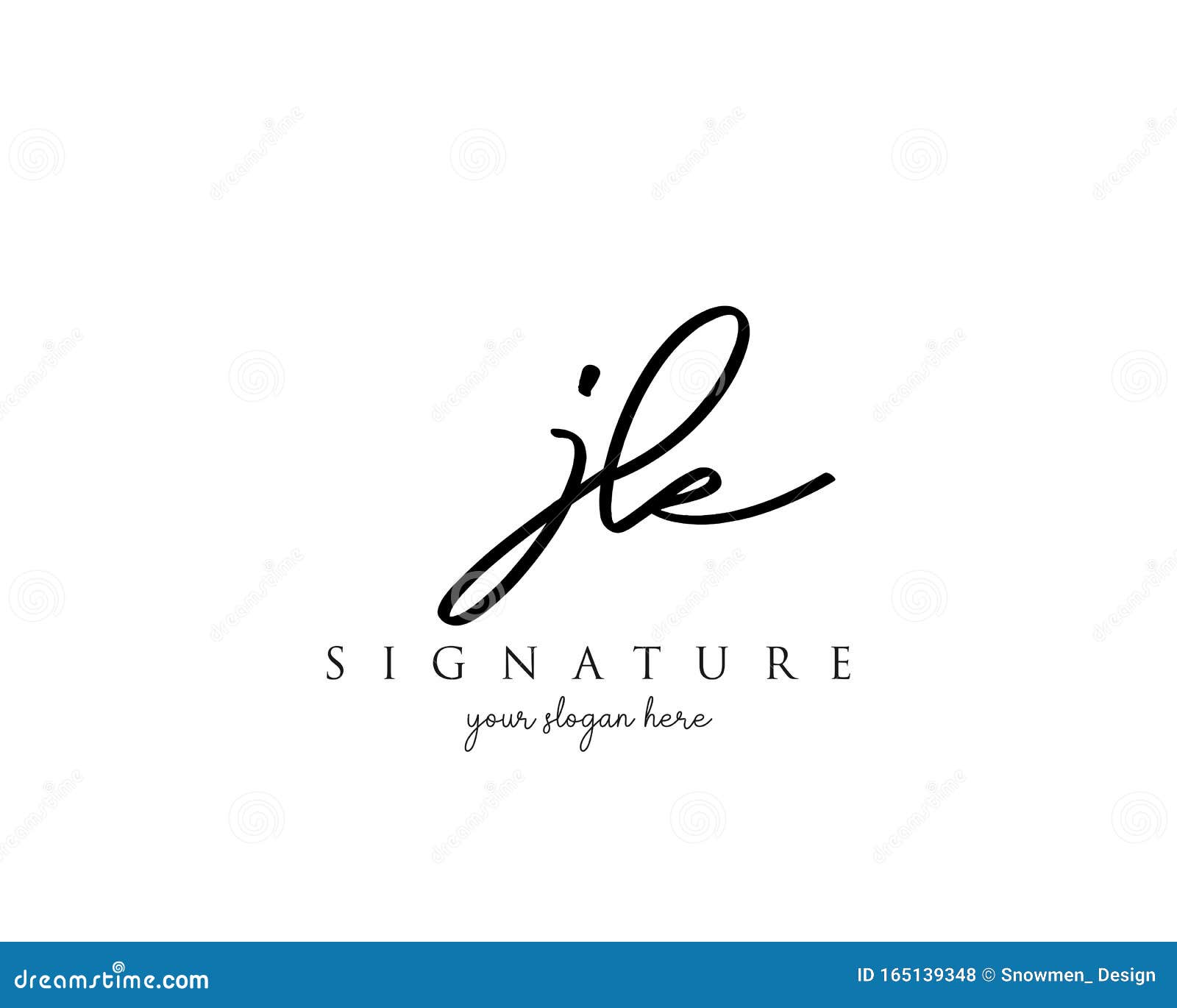 JK Initial Handwriting Signature Logo Template Vector. Stock Vector ...