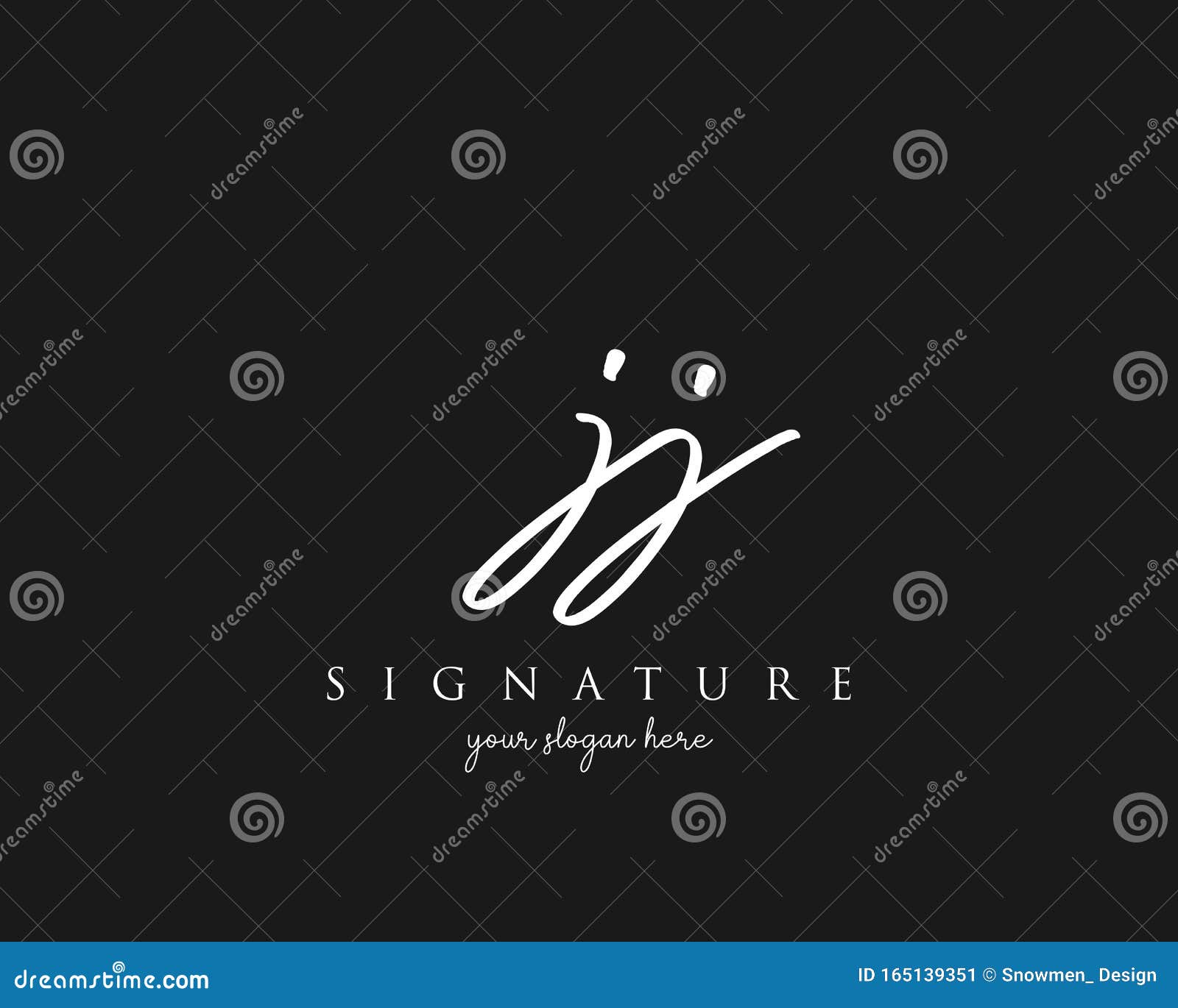JJ Initial Handwriting Signature Logo Template Vector. Stock Vector ...