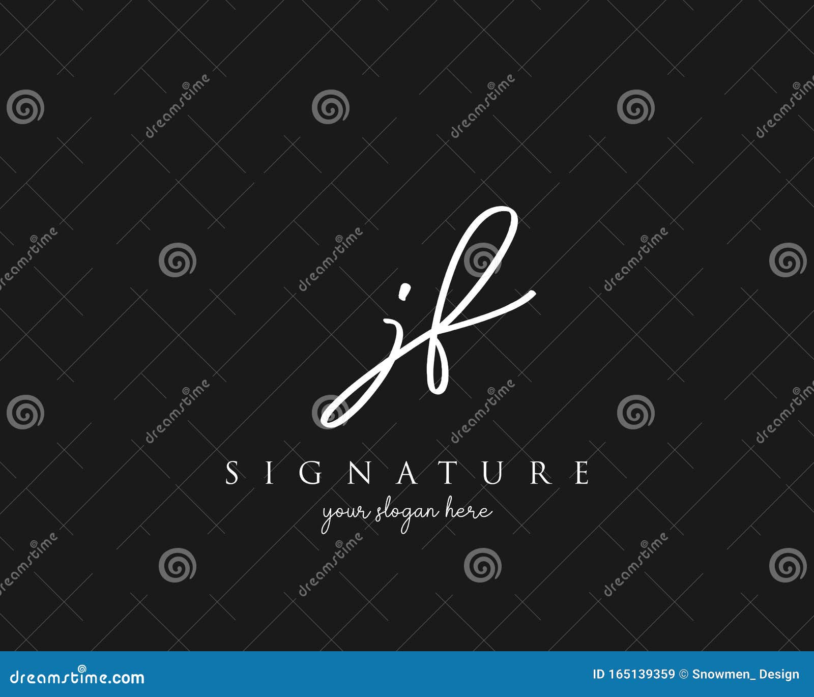 JF Initial Handwriting Signature Logo Template Vector. Stock Vector ...