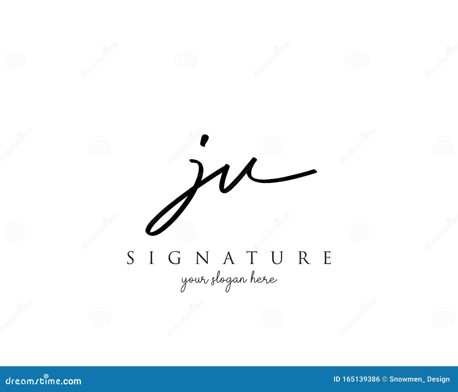 JV Initial Handwriting Signature Logo Template Vector. Stock Vector ...