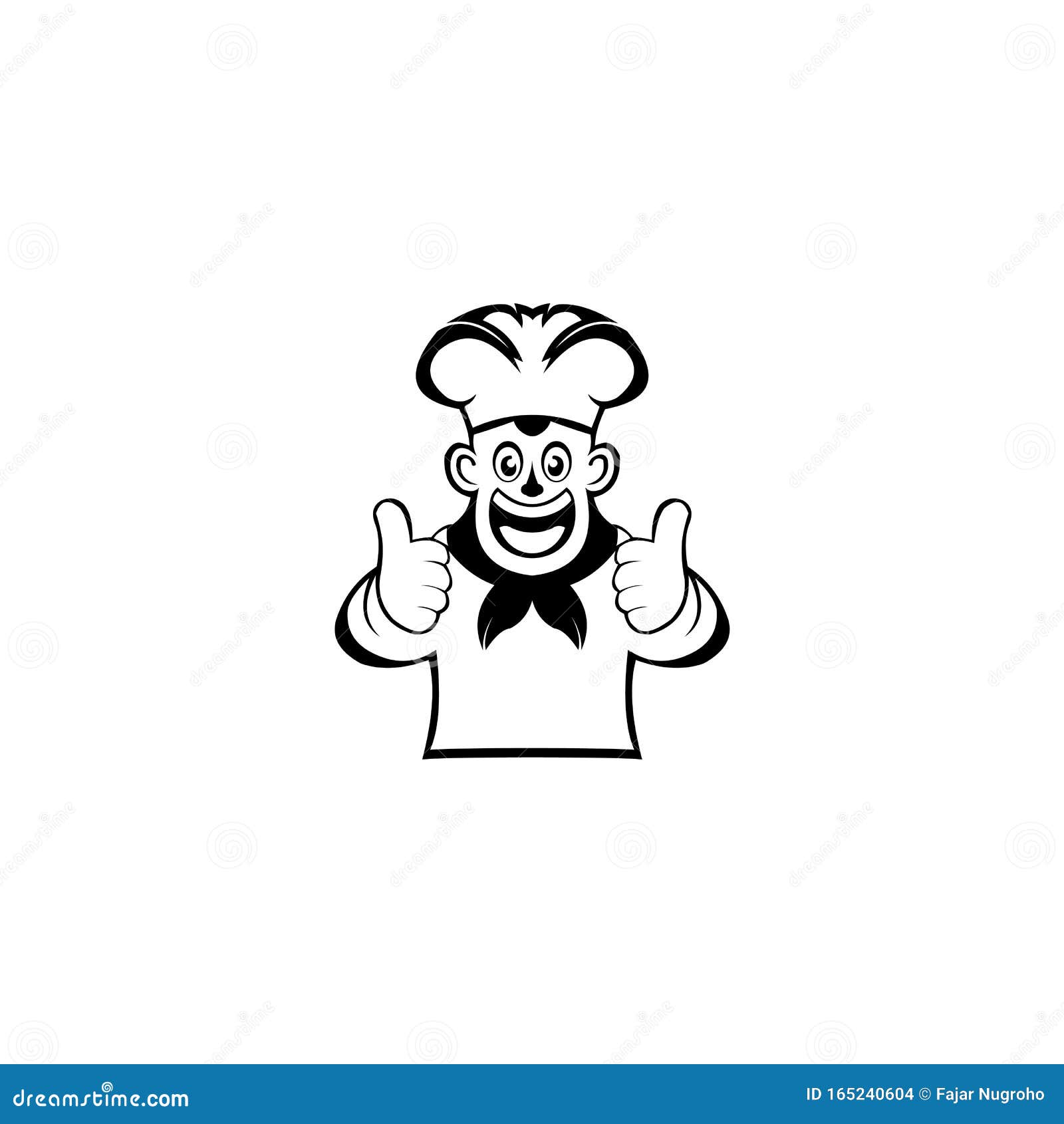 Chef Man Testing Food Logo Vector Illustration Stock Vector ...