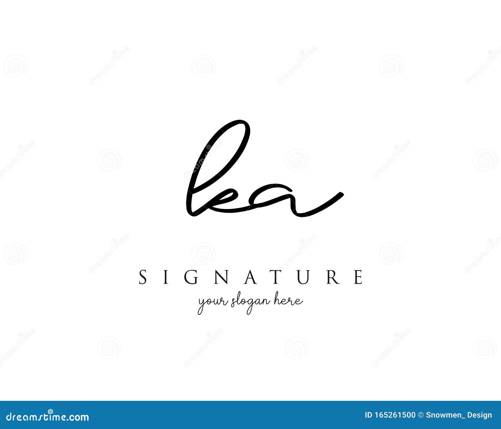 KA Initial Handwriting Signature Logo Template Vector. Stock Vector ...
