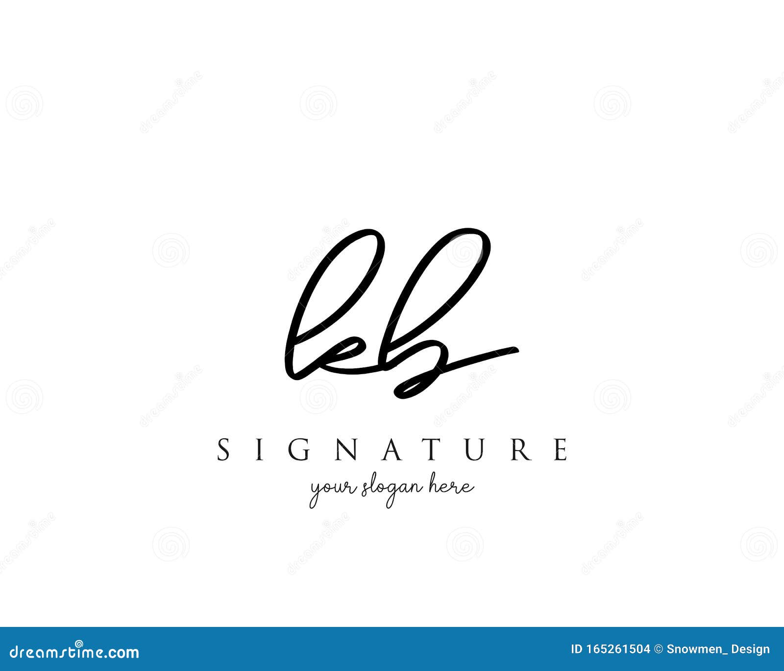 KB Initial Handwriting Signature Logo Template Vector. Stock Vector ...