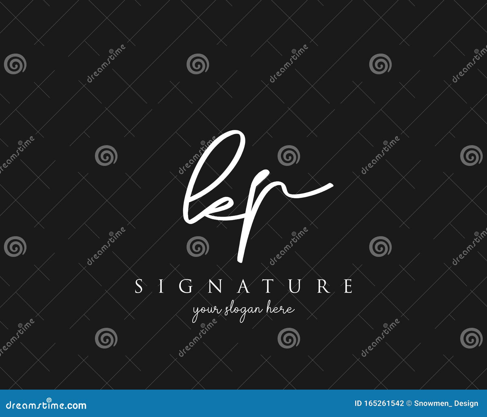 KP Initial Handwriting Signature Logo Template Vector. Stock Vector ...