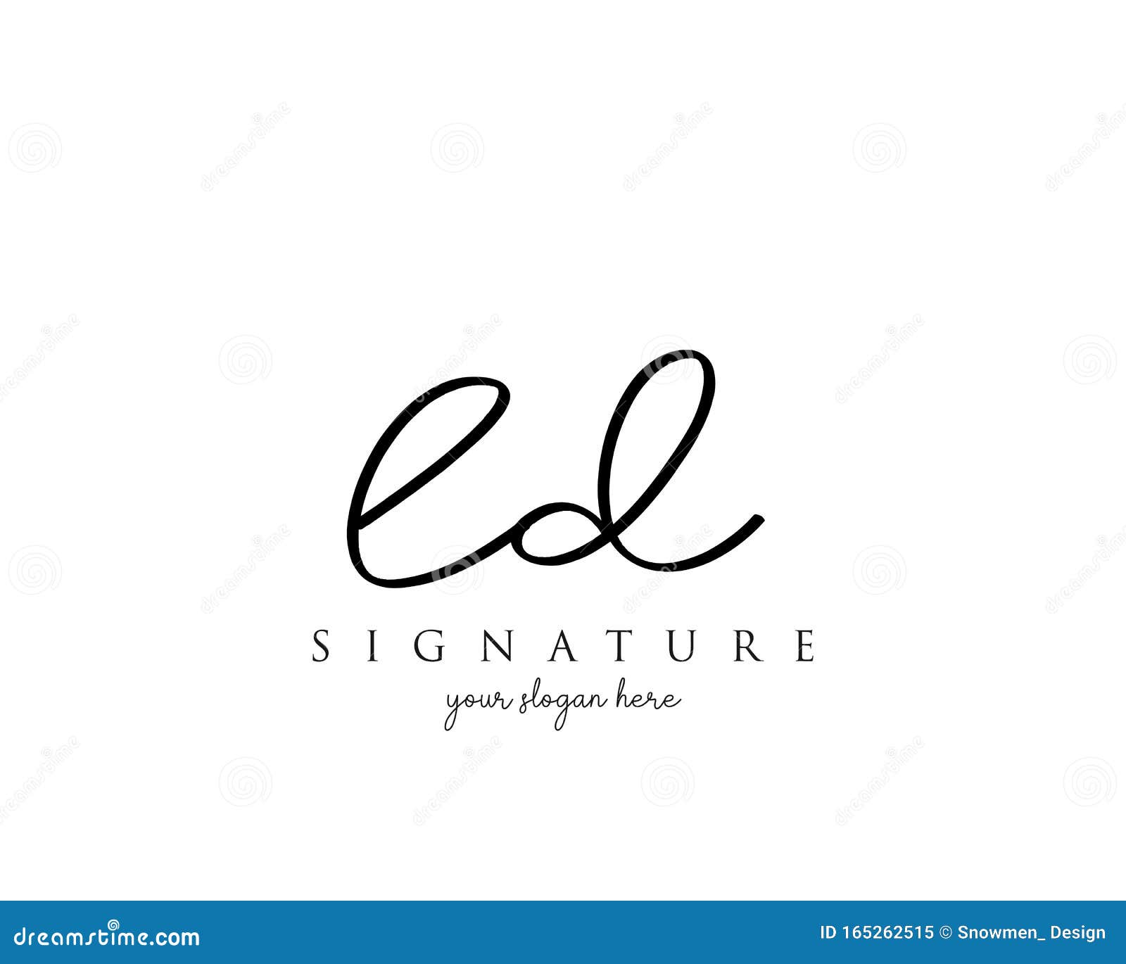 LD Initial Handwriting Signature Logo Template Vector. Stock Vector ...