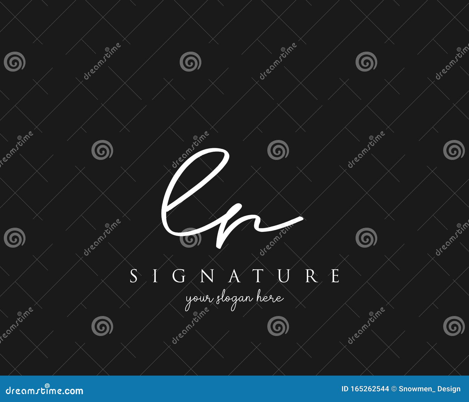 LR Initial Handwriting Signature Logo Template Vector. Stock Vector ...