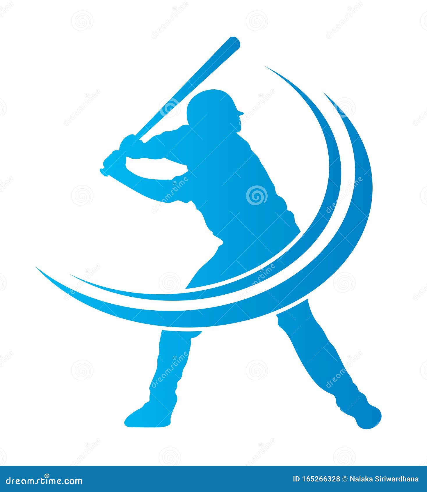 Baseball Batter logo icon. stock vector. Illustration of icon - 165266328
