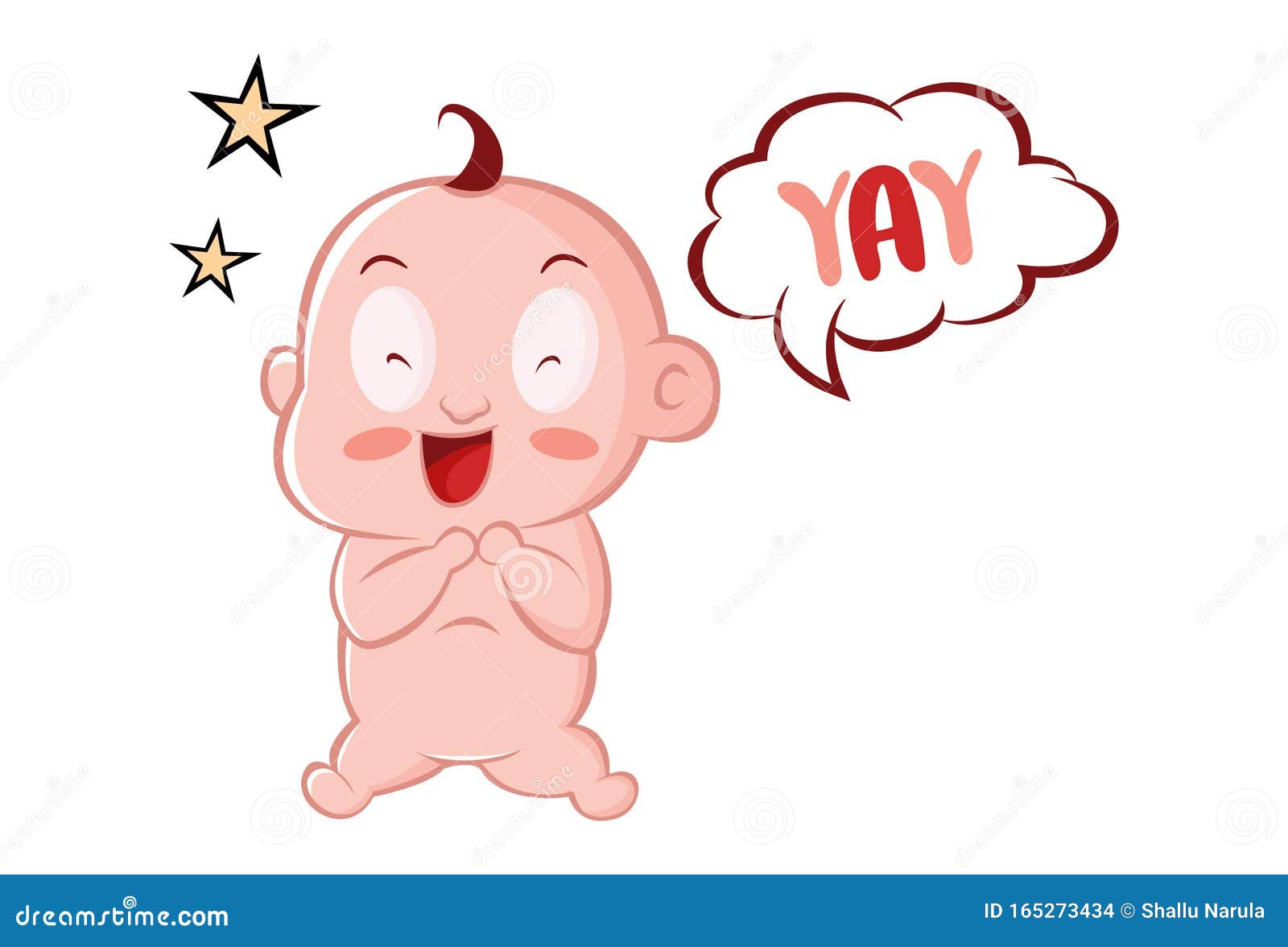 Cartoon Illustration of Cute Baby Stock Vector - Illustration of ...