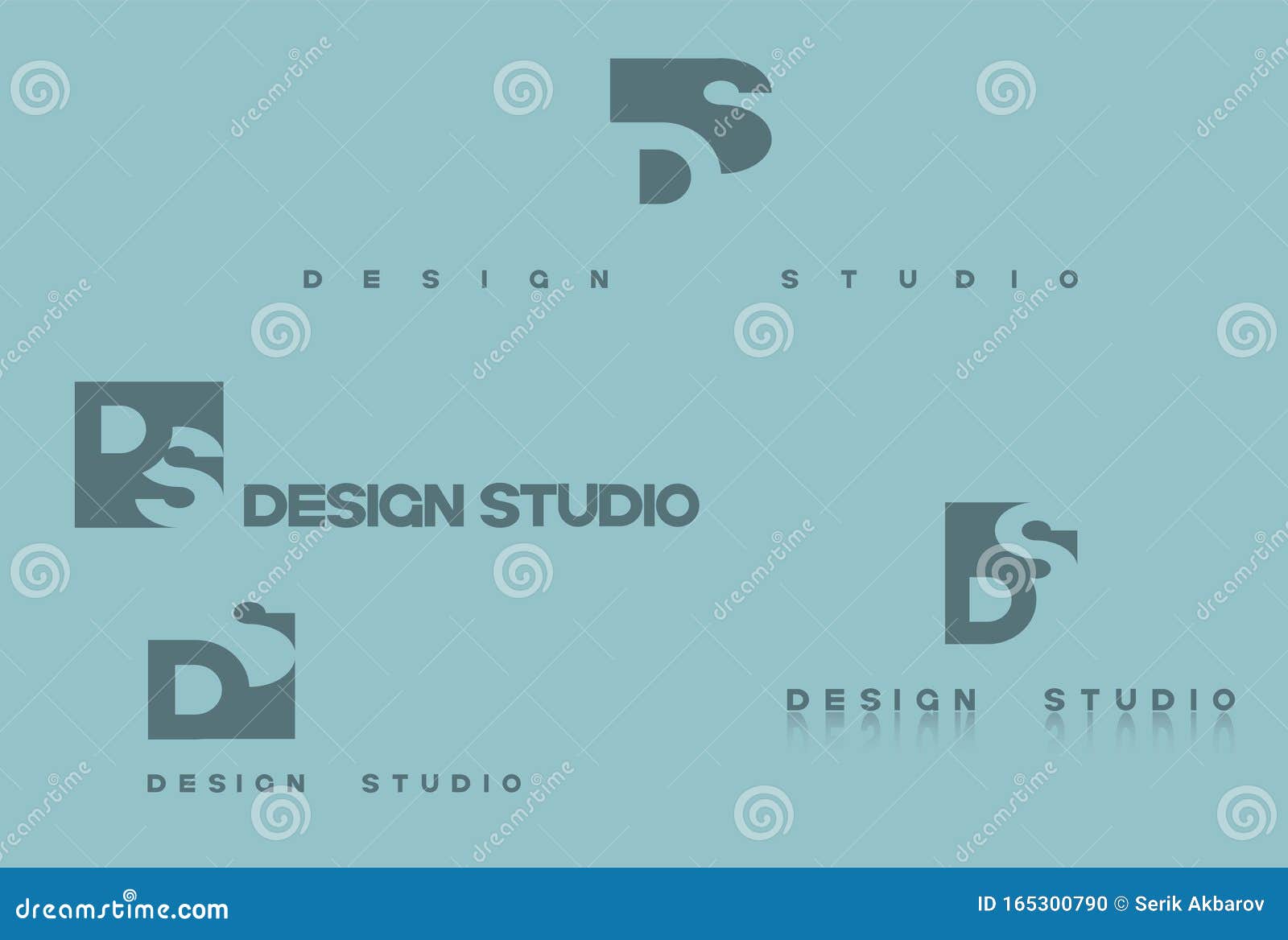 Illustration Consisting of a Design Studio Logo Template Stock Vector ...